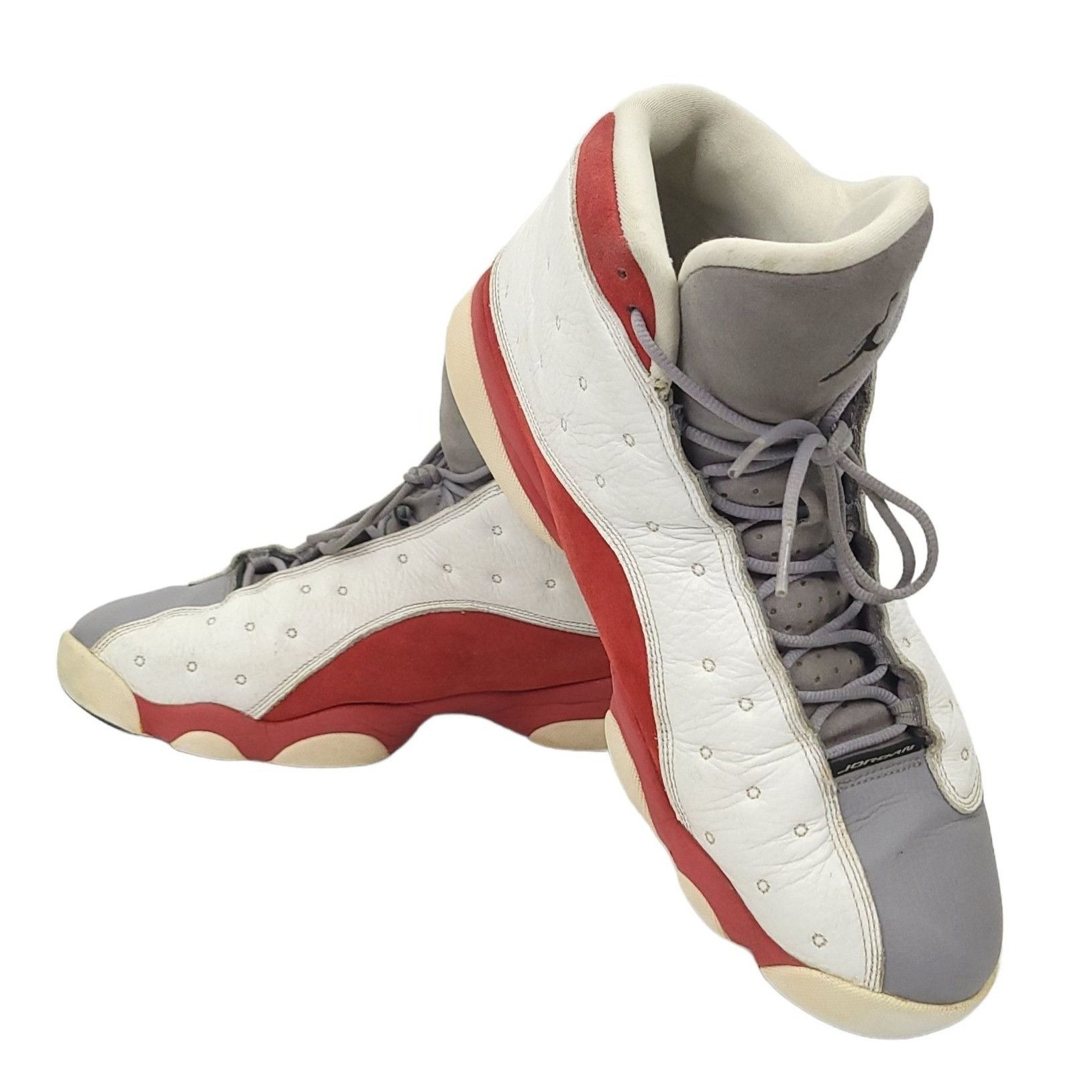 Nike Nike Air Jordan 13 Retro Gray Toe Mens 13 Red White Sneakers | Grailed