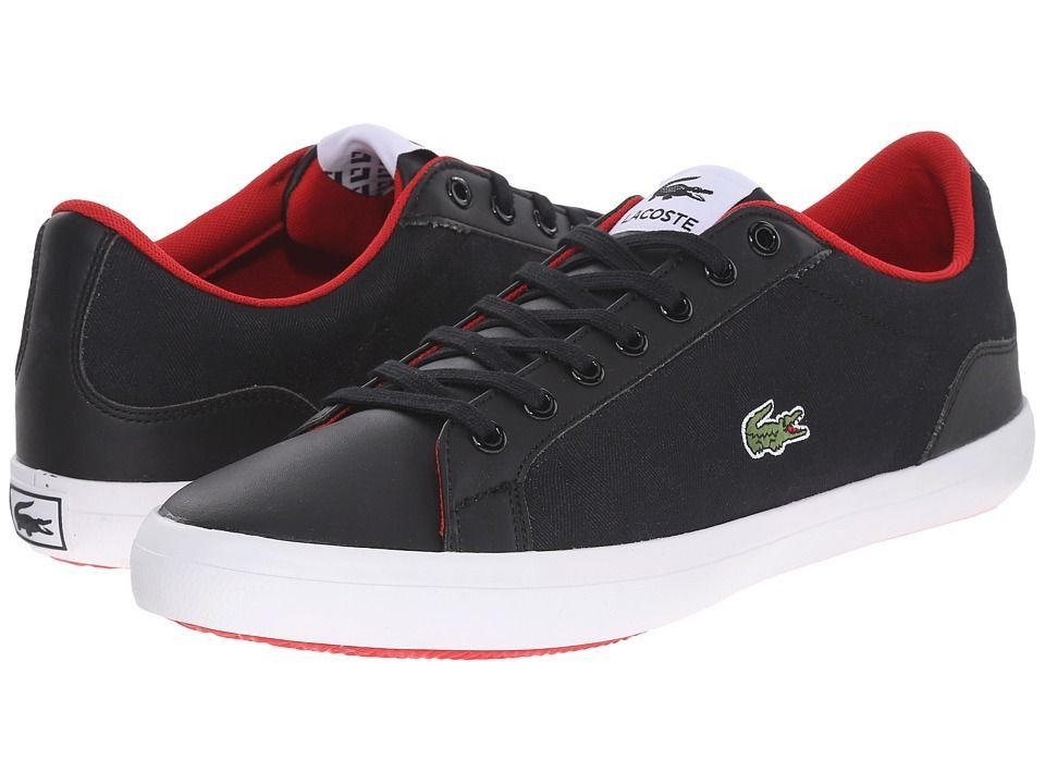 Lacoste LACOSTE Men's Lerond Navy Blue Fabric Logo Lace Up Sneakers ...
