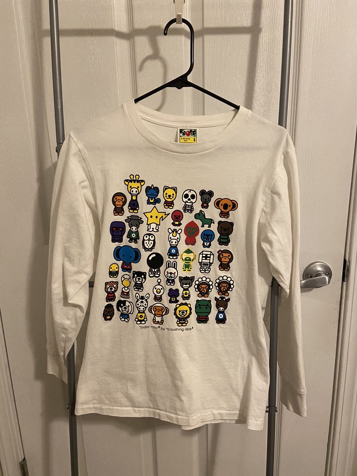 Bape Bape Baby Milo Characters Long Sleeve Shirt | Grailed