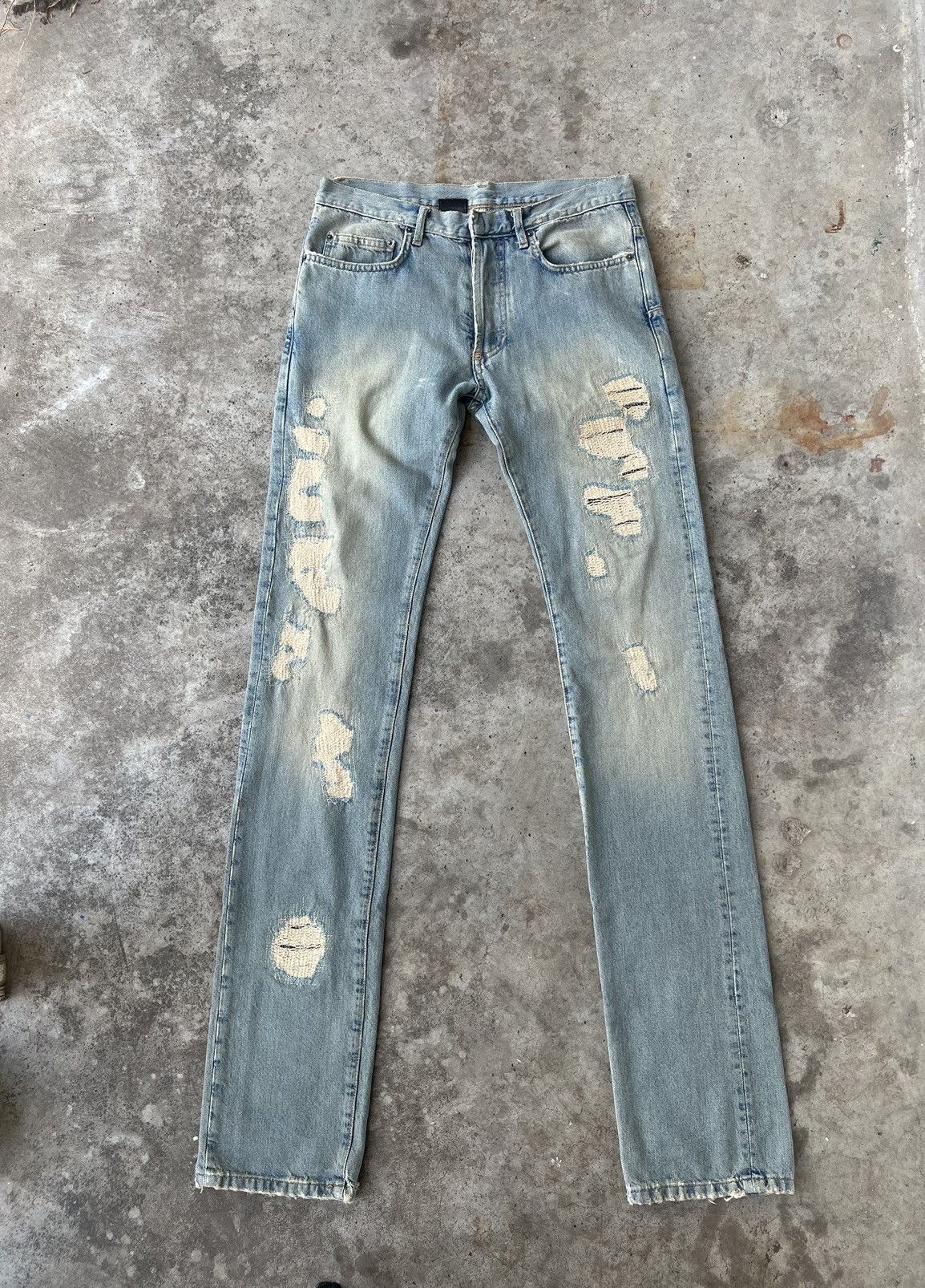Dior SS06 Dior Homme Crash Distressed & Repaired Denim Jeans | Grailed
