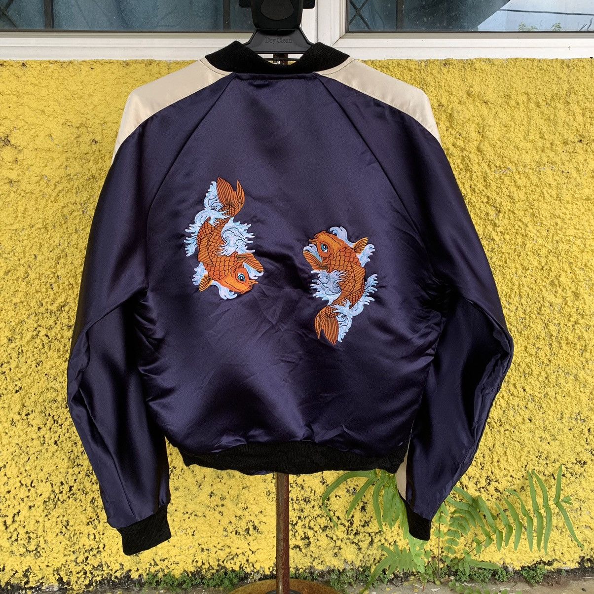 Japanese Brand Sukajan embroidery koi fish jacket | Grailed