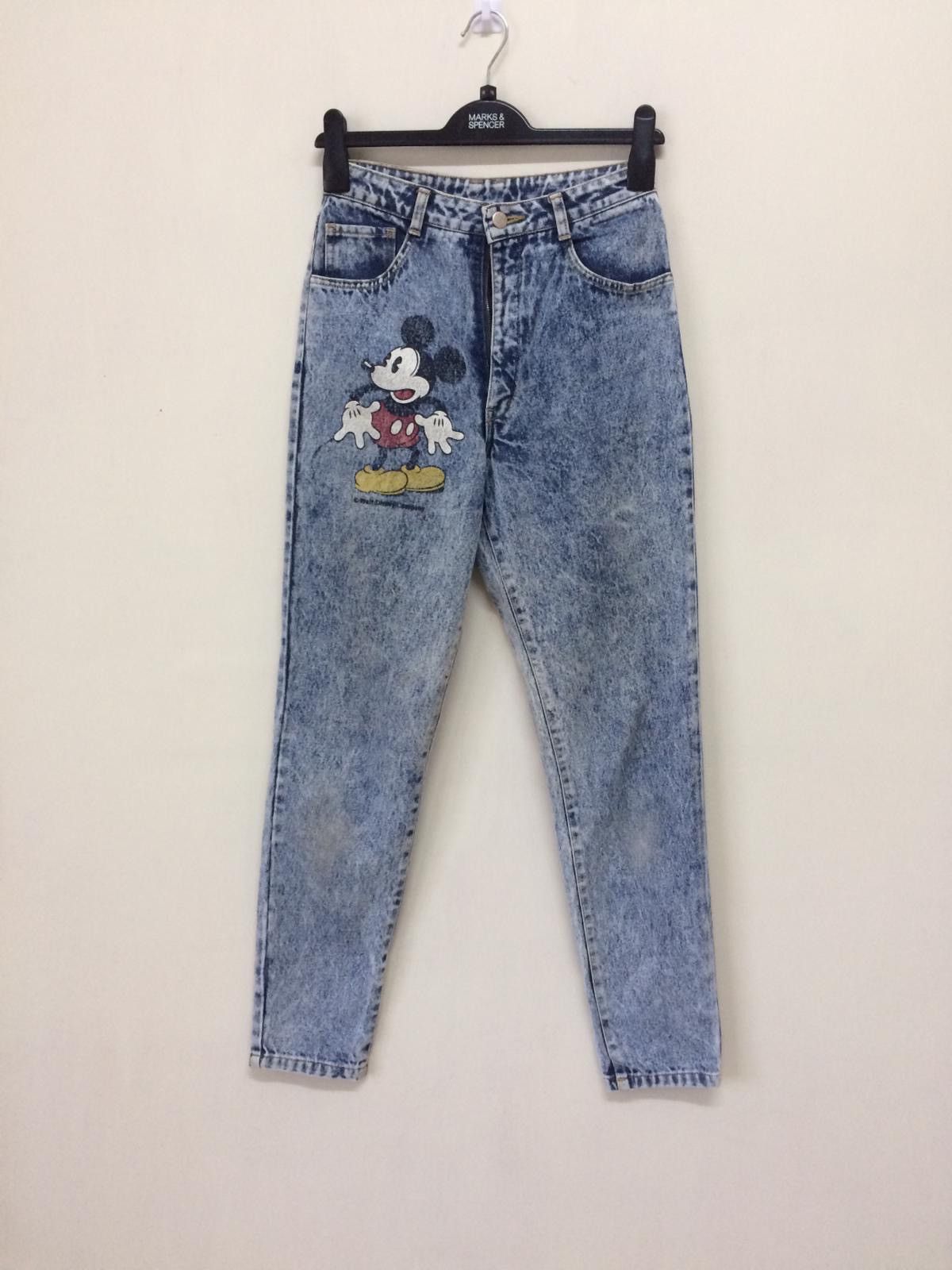 Disney MICKEY MOUSE DESIGN JEANS ACID WASH NOT FEAR OF GOD | Grailed