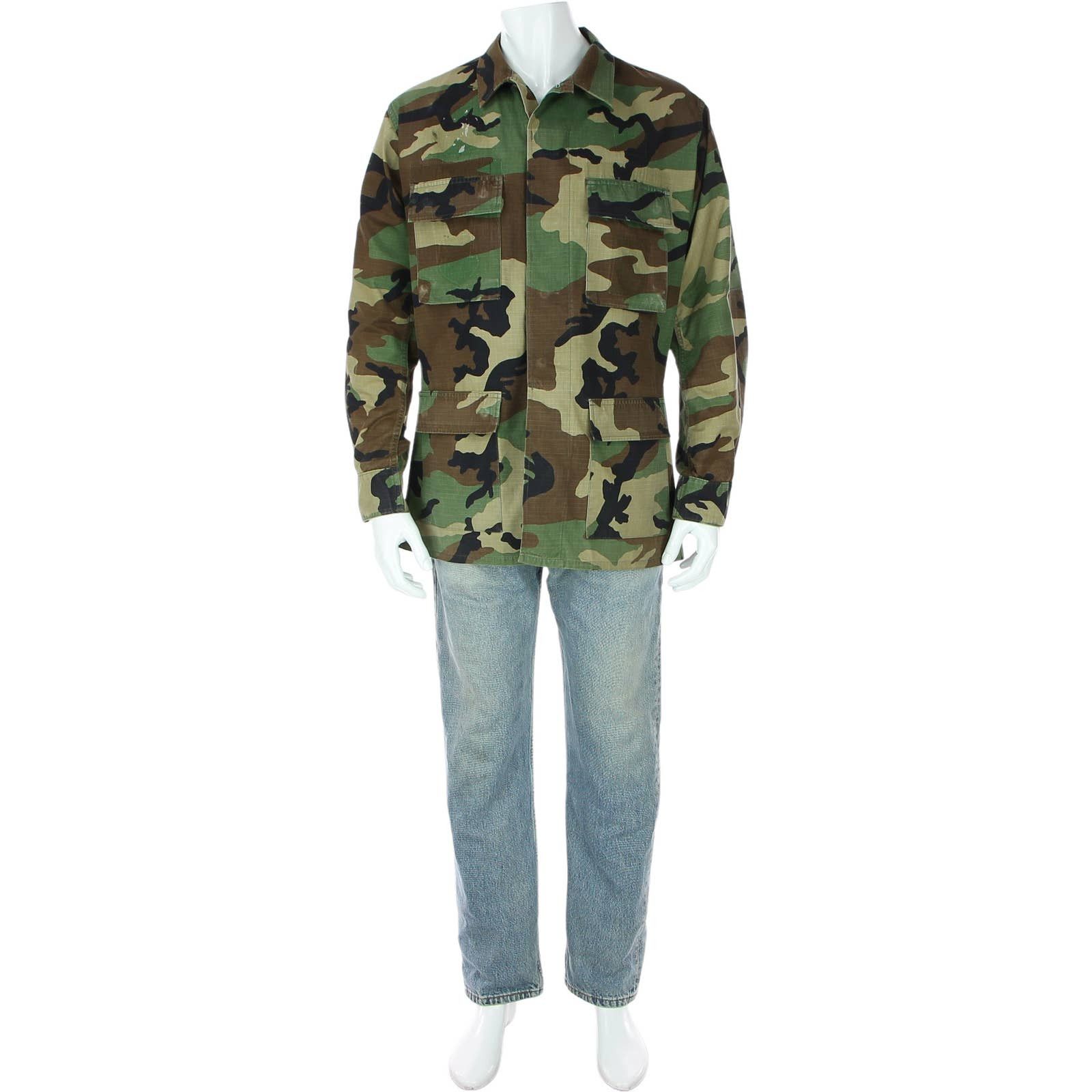 Vintage 90s Vintage Camouflage Army Uniform Camo Military Shirt M | Grailed