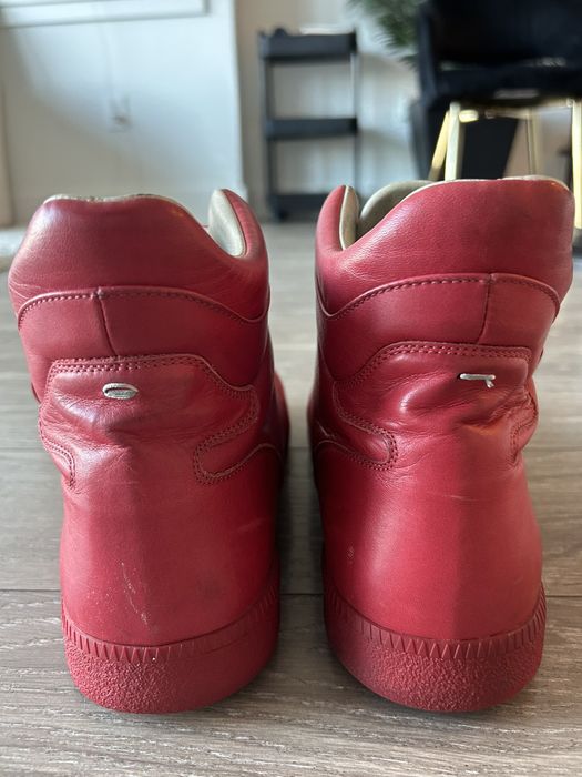 Maison Margiela Maison Margiela - Red High Top Sneakers | Grailed