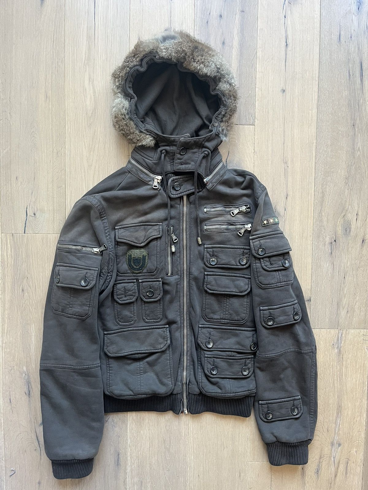 Dolce & Gabbana Dolce & Gabbana Cargo Pocket Fur Hooded Jacket | Grailed