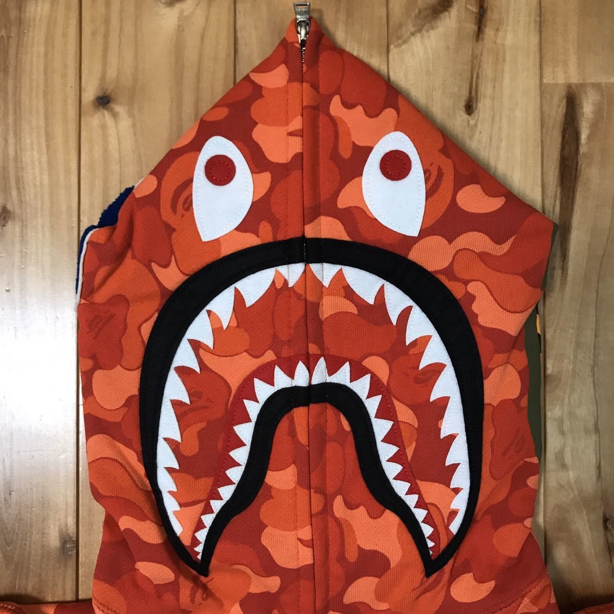 Bape 2011 Seoul city camo Shark full zip Hoodie red camo | Grailed