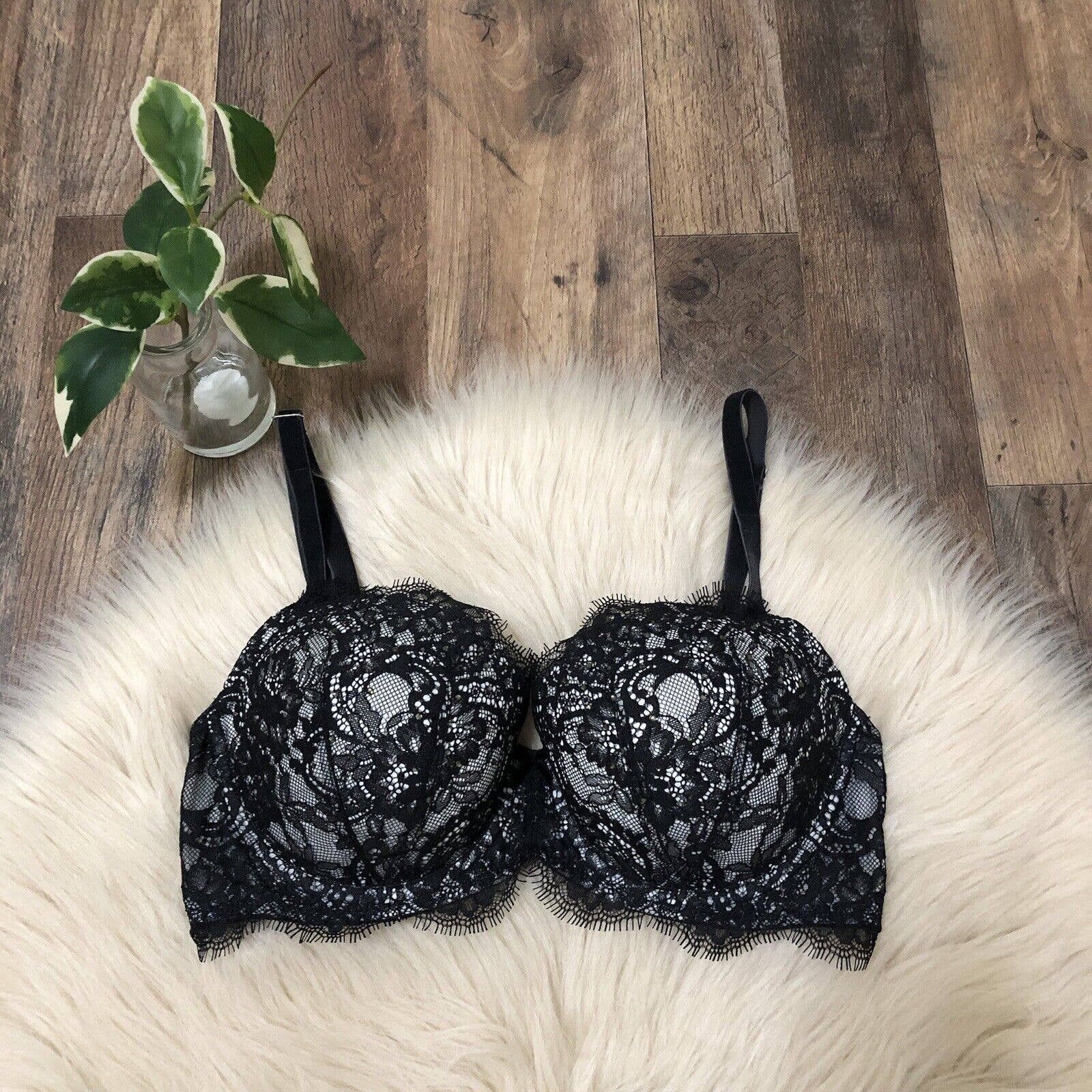 Victoria's Secret Victoria's Secret Black Lace Embellished Lined Demi ...