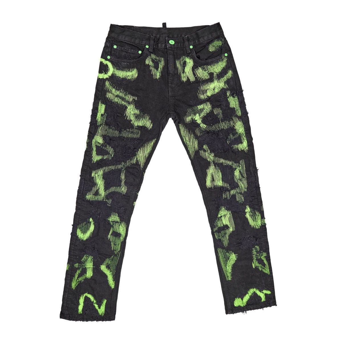 Vlone Endless Denim Endless Black Distressed Jeans | Grailed