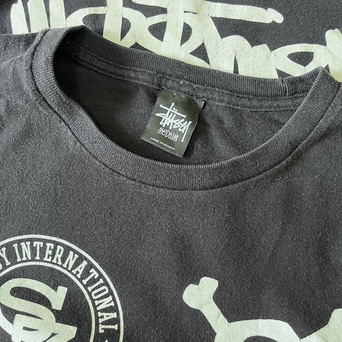 Stussy Stussy Front Back Printed International Logo TShirt | Grailed