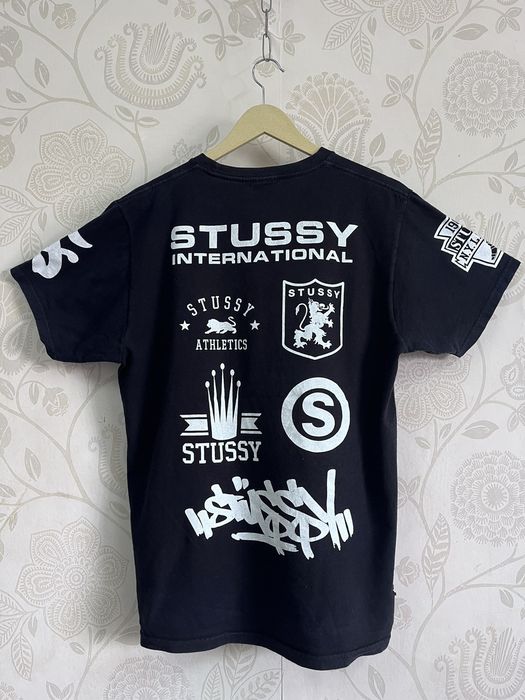 Stussy Stussy Front Back Printed International Logo TShirt | Grailed