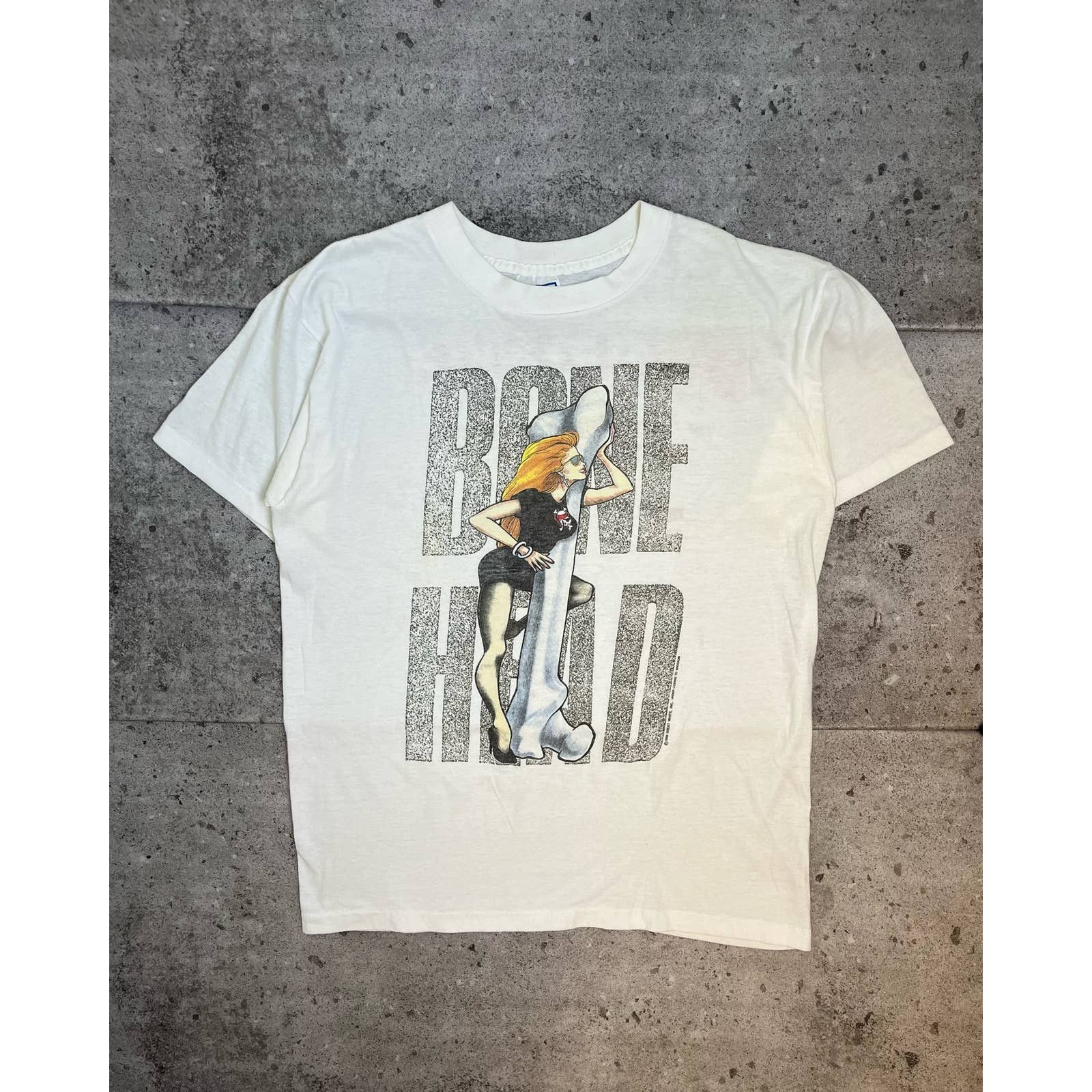 Vintage Bonehead "The Great White Double Header" Tee (M) - 1989 | Grailed