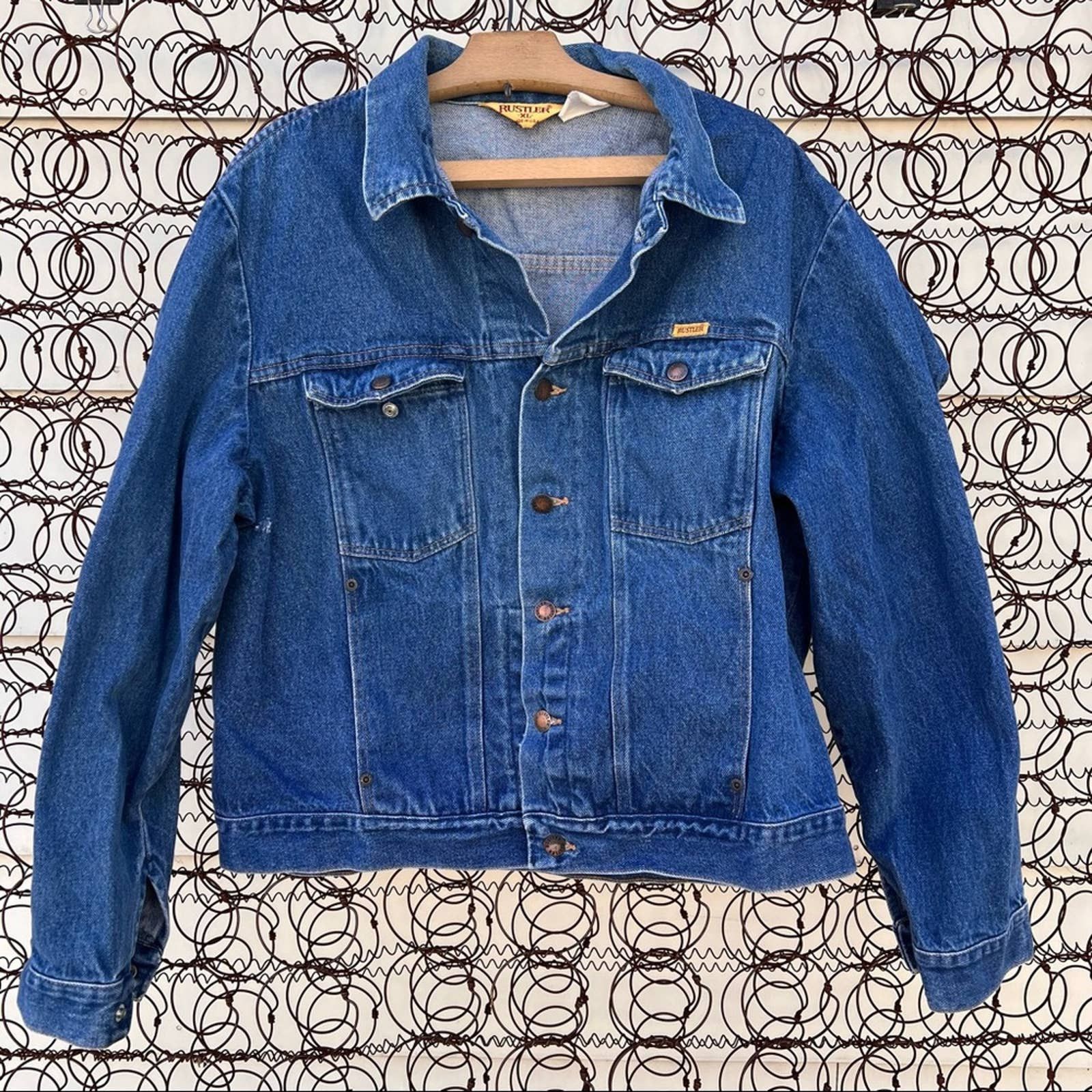 Rustler Vintage 70s Rustler denim jean jacket XL | Grailed