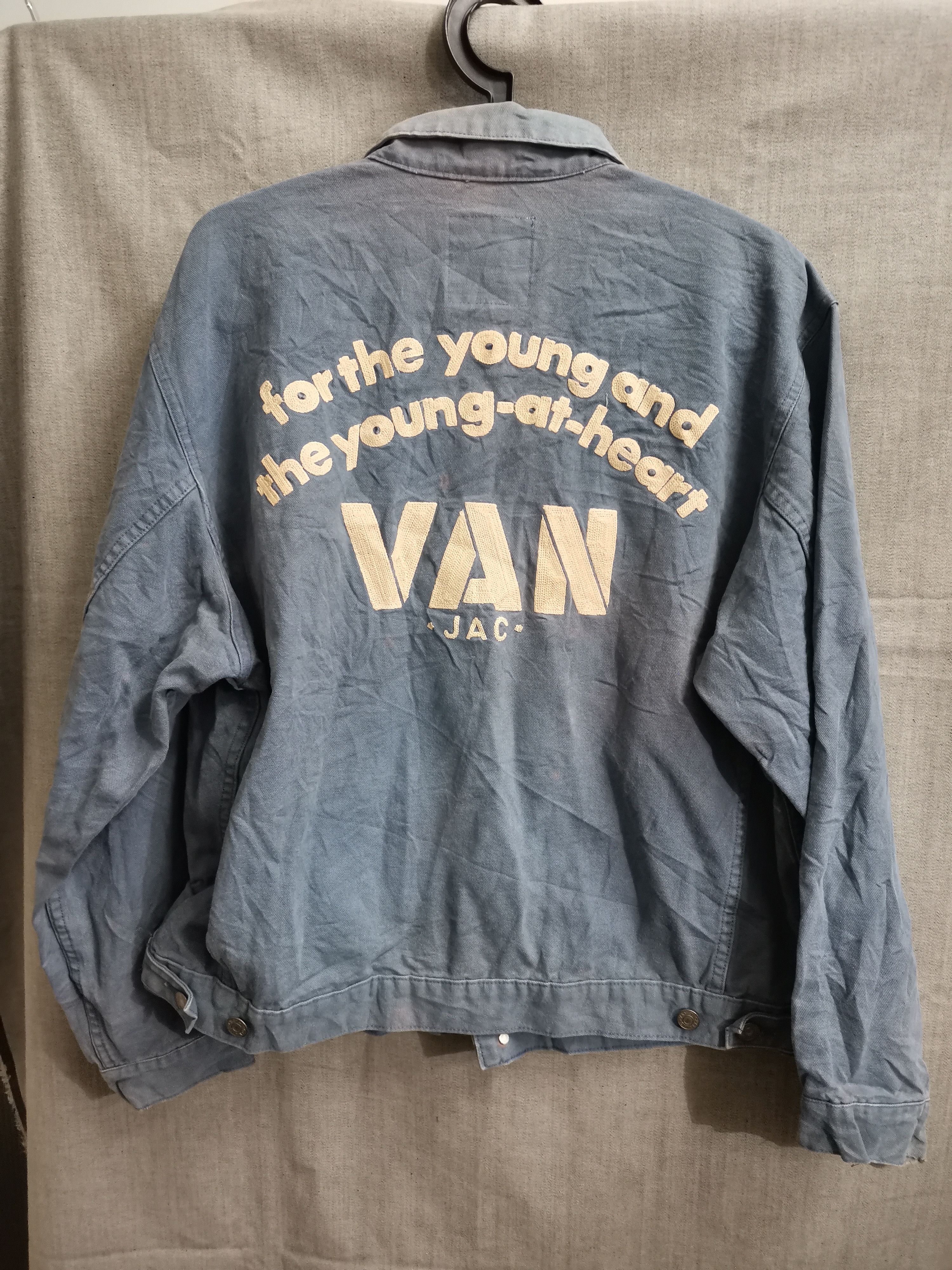 Vintage Vintage Distressed Van Jac Denim Trucker Jacket | Grailed