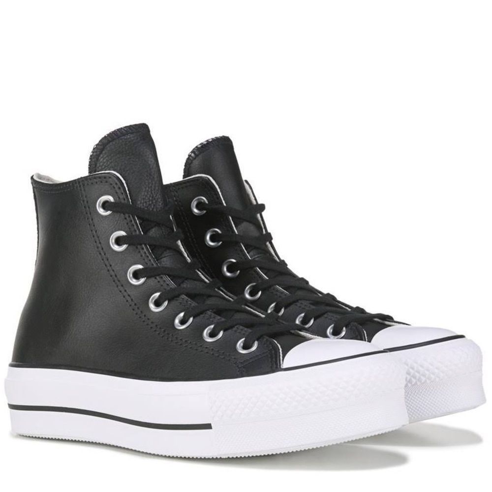 Converse Faux Leather High Top Platform Converse Sneakers Shoes | Grailed