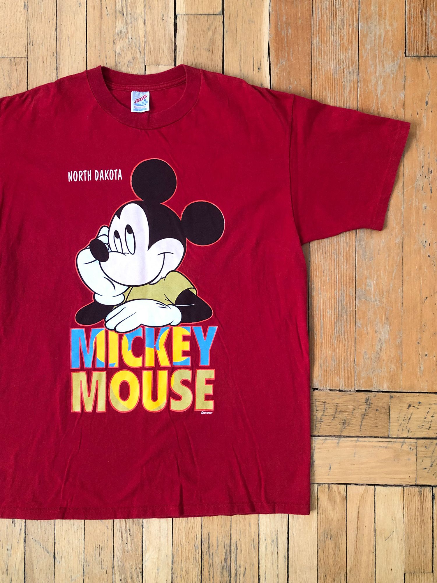 Disney × Made In Usa × Vintage 90s 'Mickey Mouse' North Dakota Disney T ...