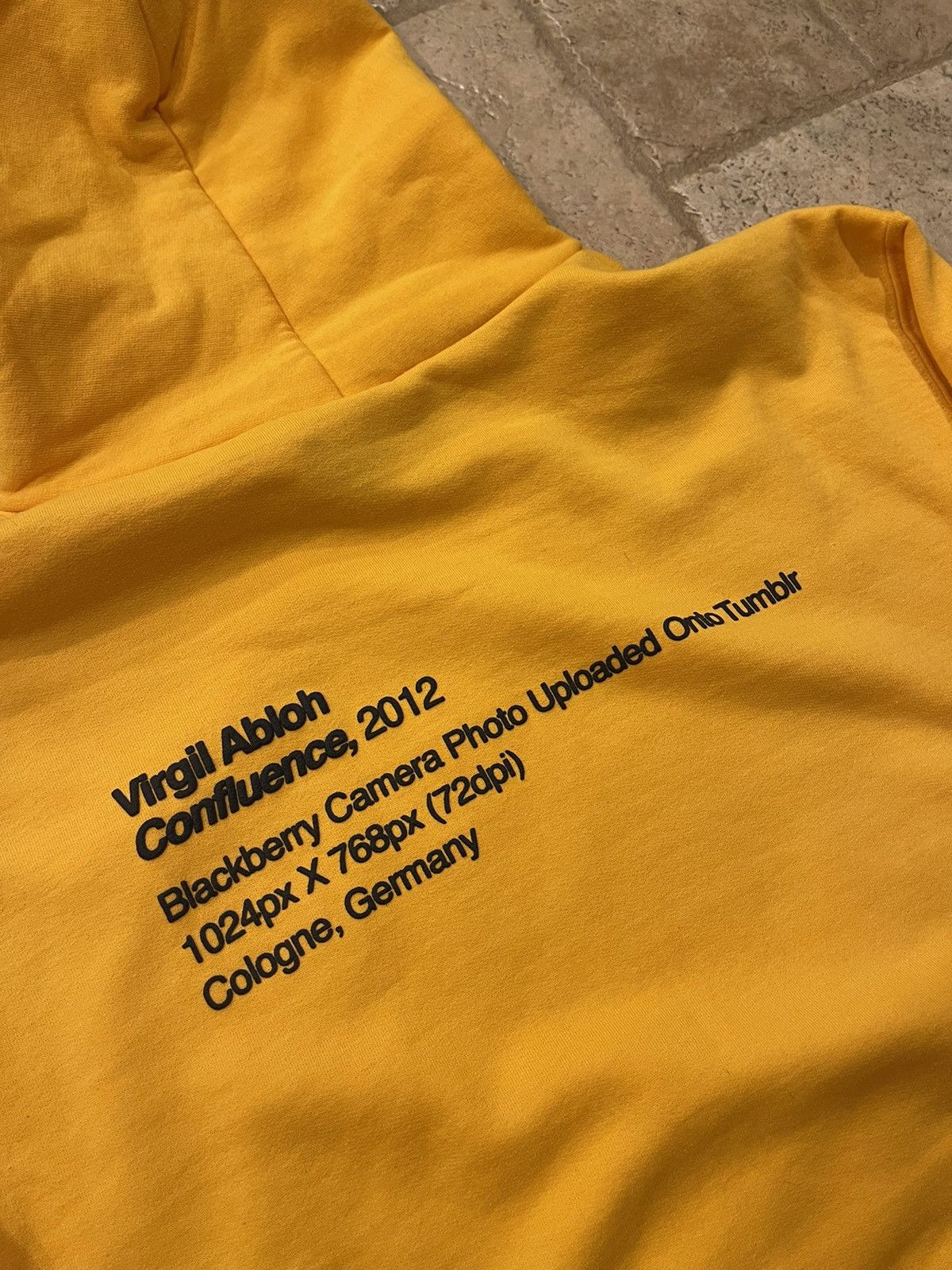 Pyrex Vision Virgil x MCA Figures of Speech Pyrex Vision Yellow Hoodie ...
