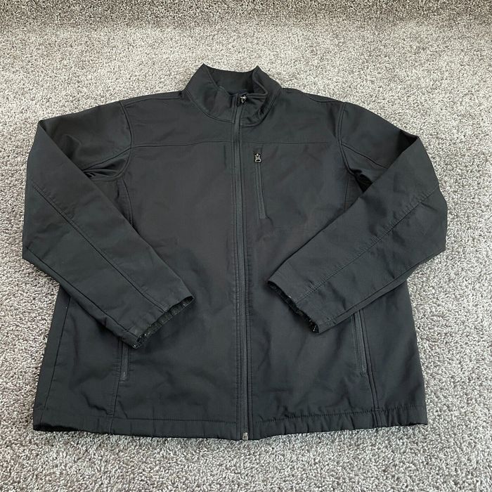 Vintage Swiss Tech Jacket Mens Large (42-44) Black Long Sleeve Full Zip ...