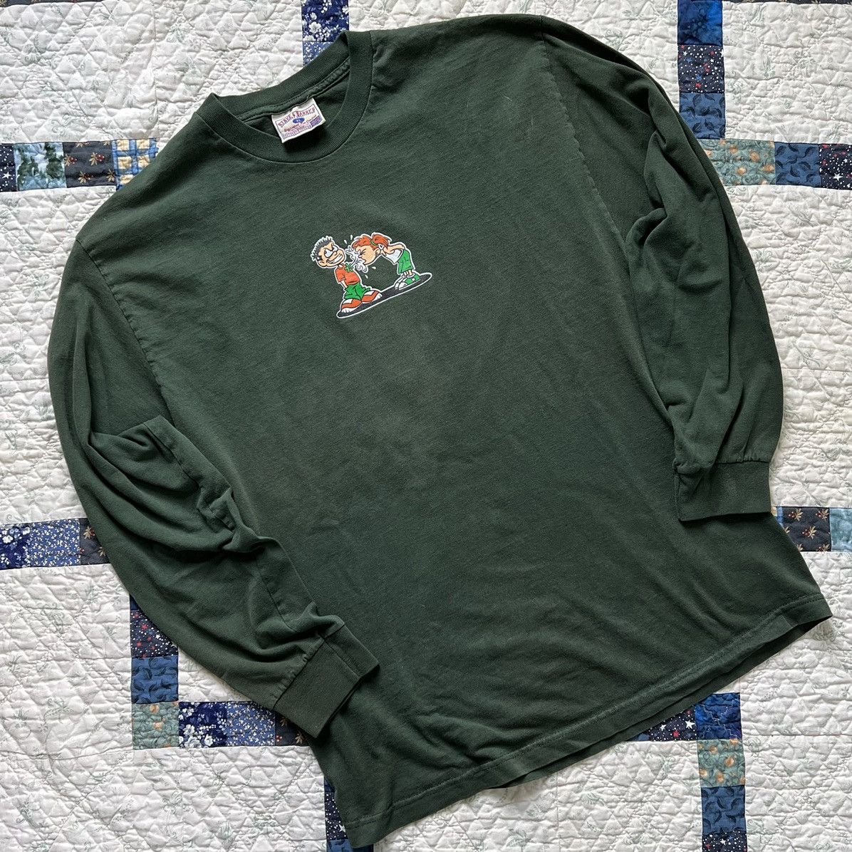 Stussy Vintage Stussy Off brand Parody Skater Long sleeve shirt. | Grailed