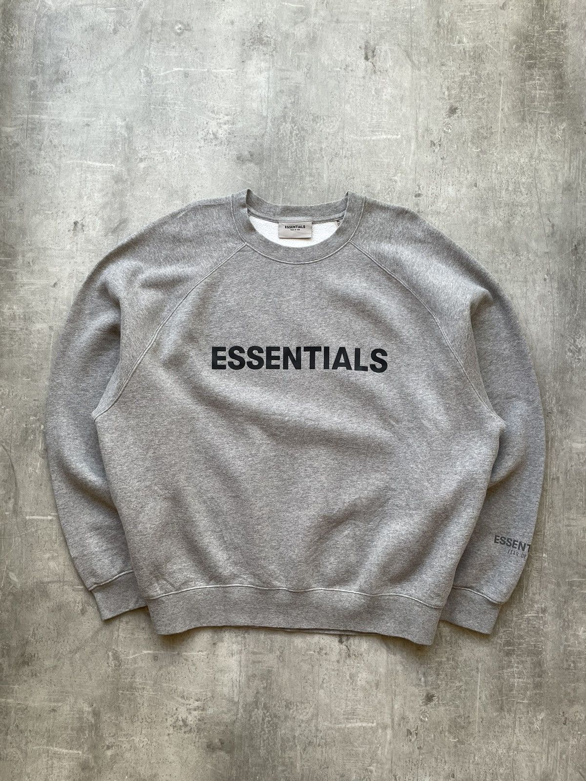 Essentials × Fear of God × Streetwear FOG Essentials 3D Sweatshirt Gray ...