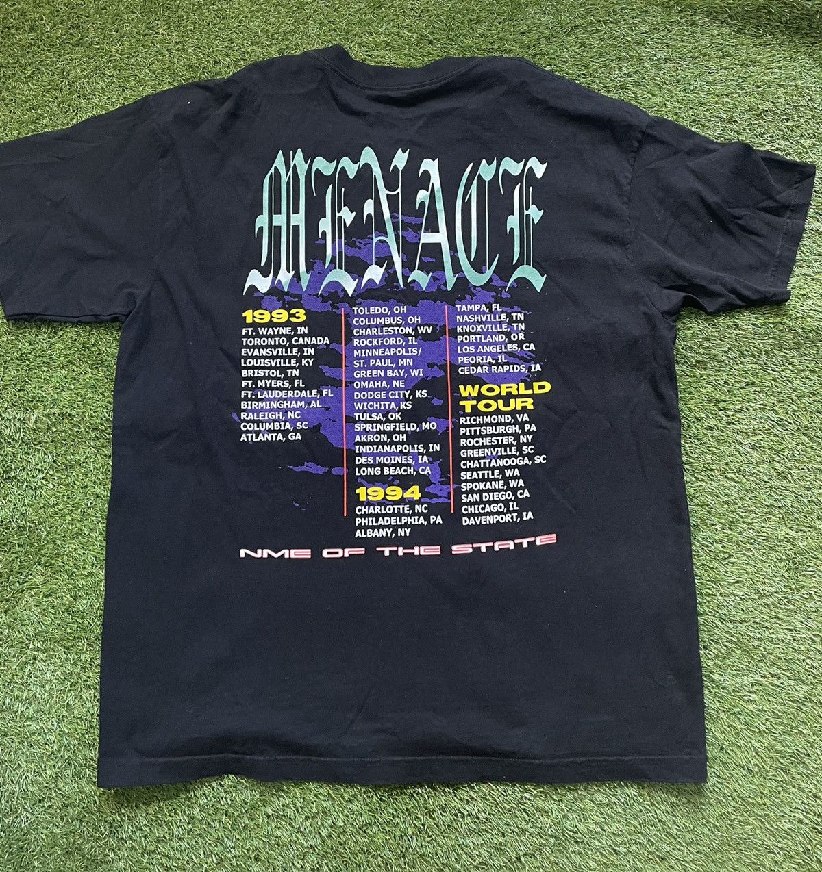 Menace MENACE Los Angeles NME Tour T Shirt Black Mens Size L | Grailed