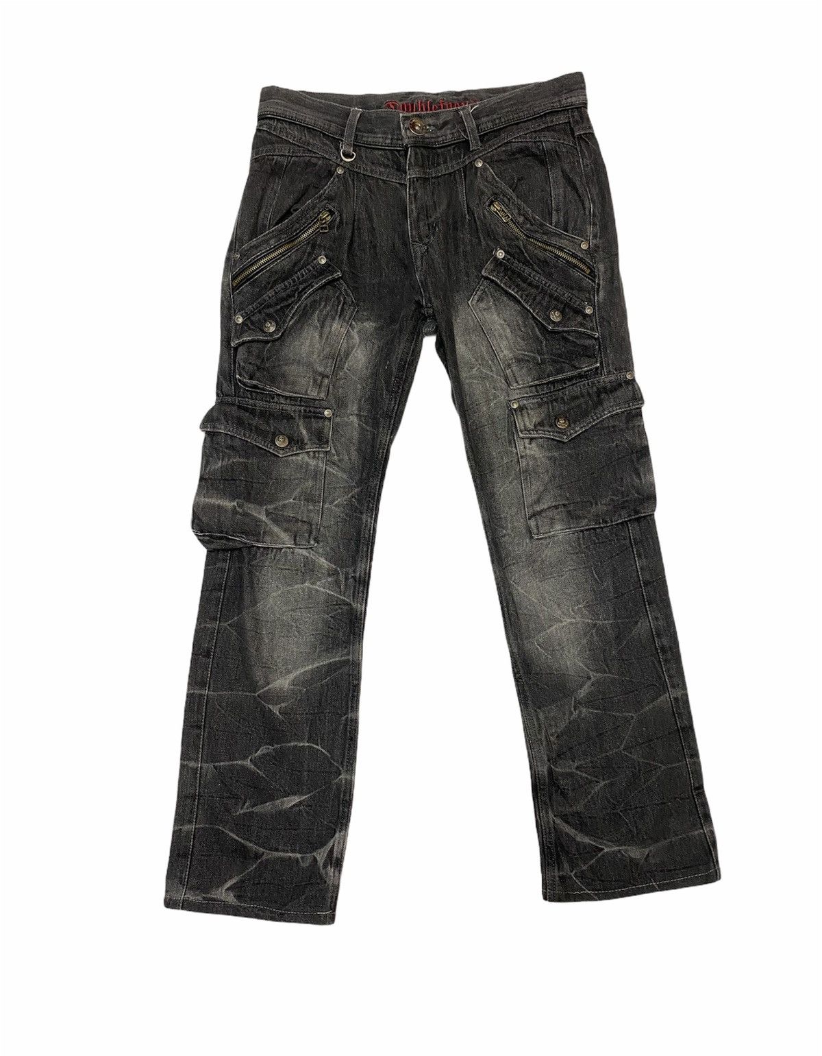 Japanese Brand × Streetwear × Vintage Japanese Doublefocus Tactical Bondage Multipocket Denim ...