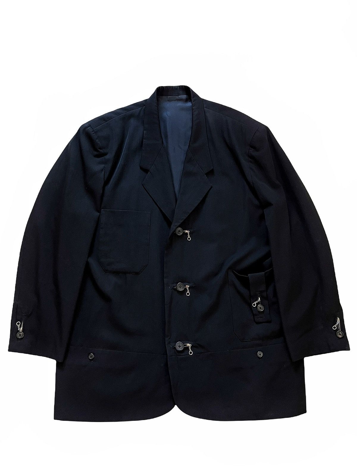 Yohji Yamamoto AW86 Zipper Oversized Wide Blazer | Grailed