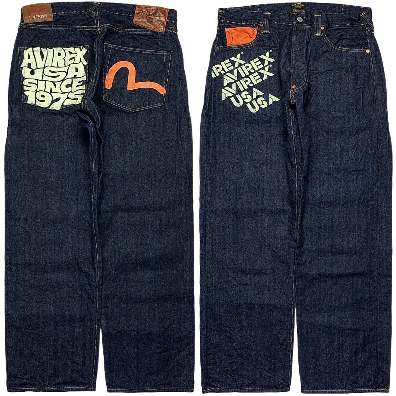 Avirex × Evisu Evisu x Avirex USA Japanese Selvedge Denim Jeans | Grailed