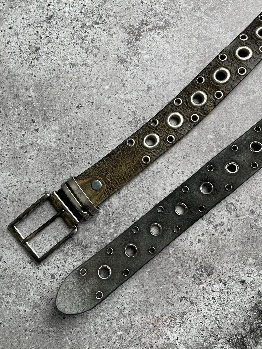 Japanese Brand Vintage Leather Metal Rings Belt | Grailed