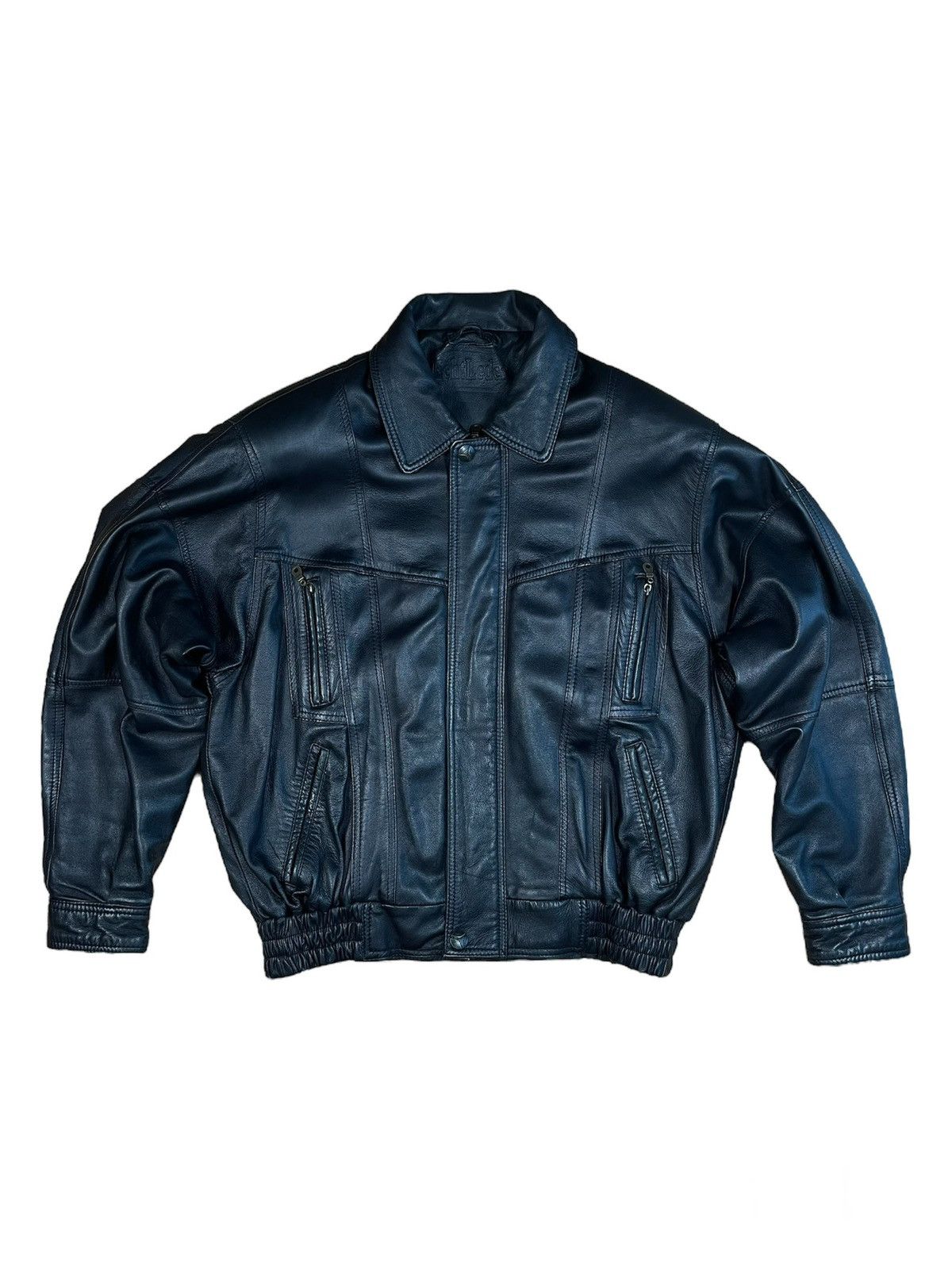 Vintage Vintage Leather Flight Bomber Boxy Jacket 52 Large | Grailed