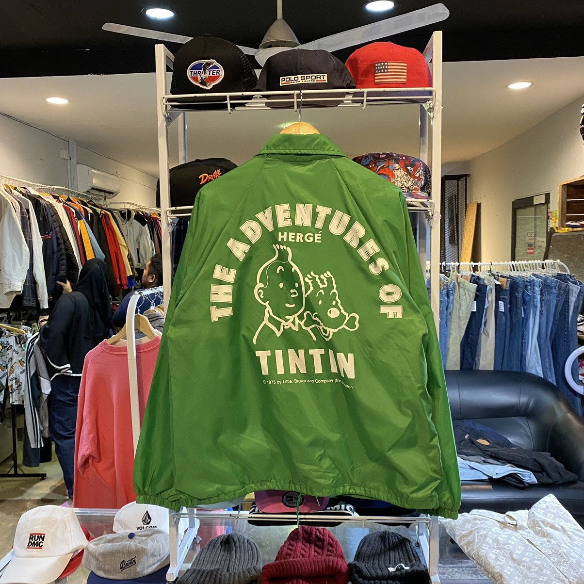 Vintage Vintage TheAdventureOf TinTin Hergé Made In USA Coach Jacket ...