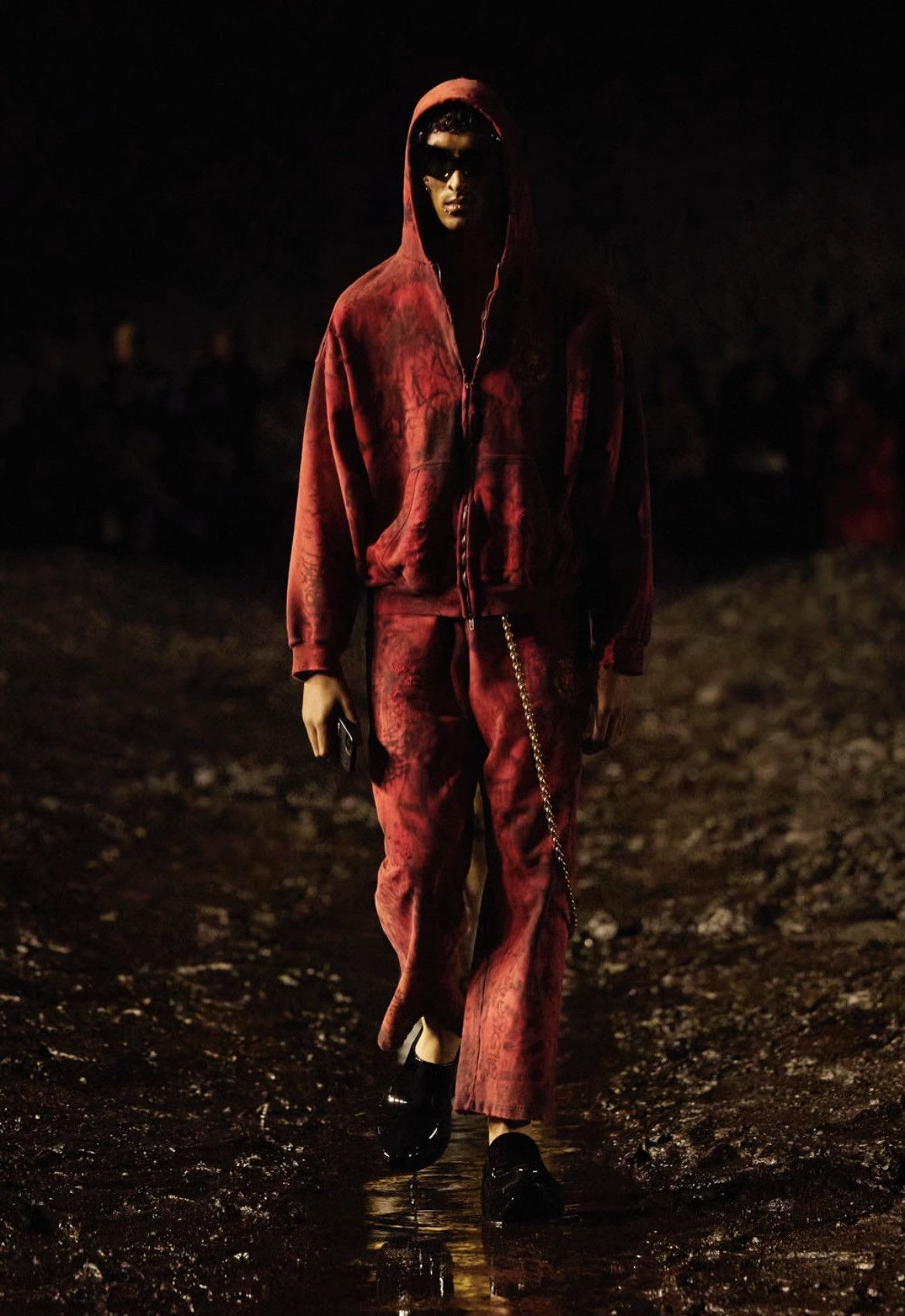 Balenciaga Balenciaga Skater Red Gaffer Graffiti Zip-Up Hoodie | Grailed