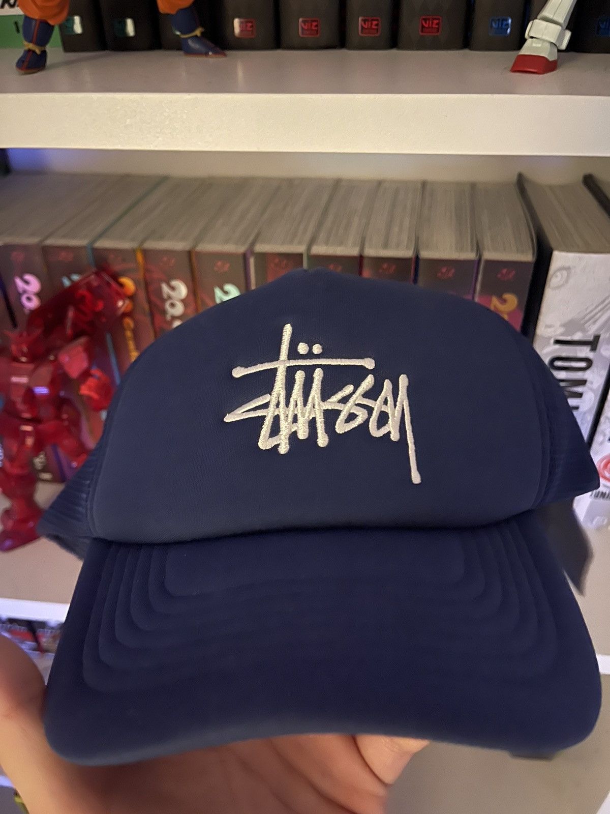 Stussy Stussy Navy Big Basic Trucker Hat | Grailed
