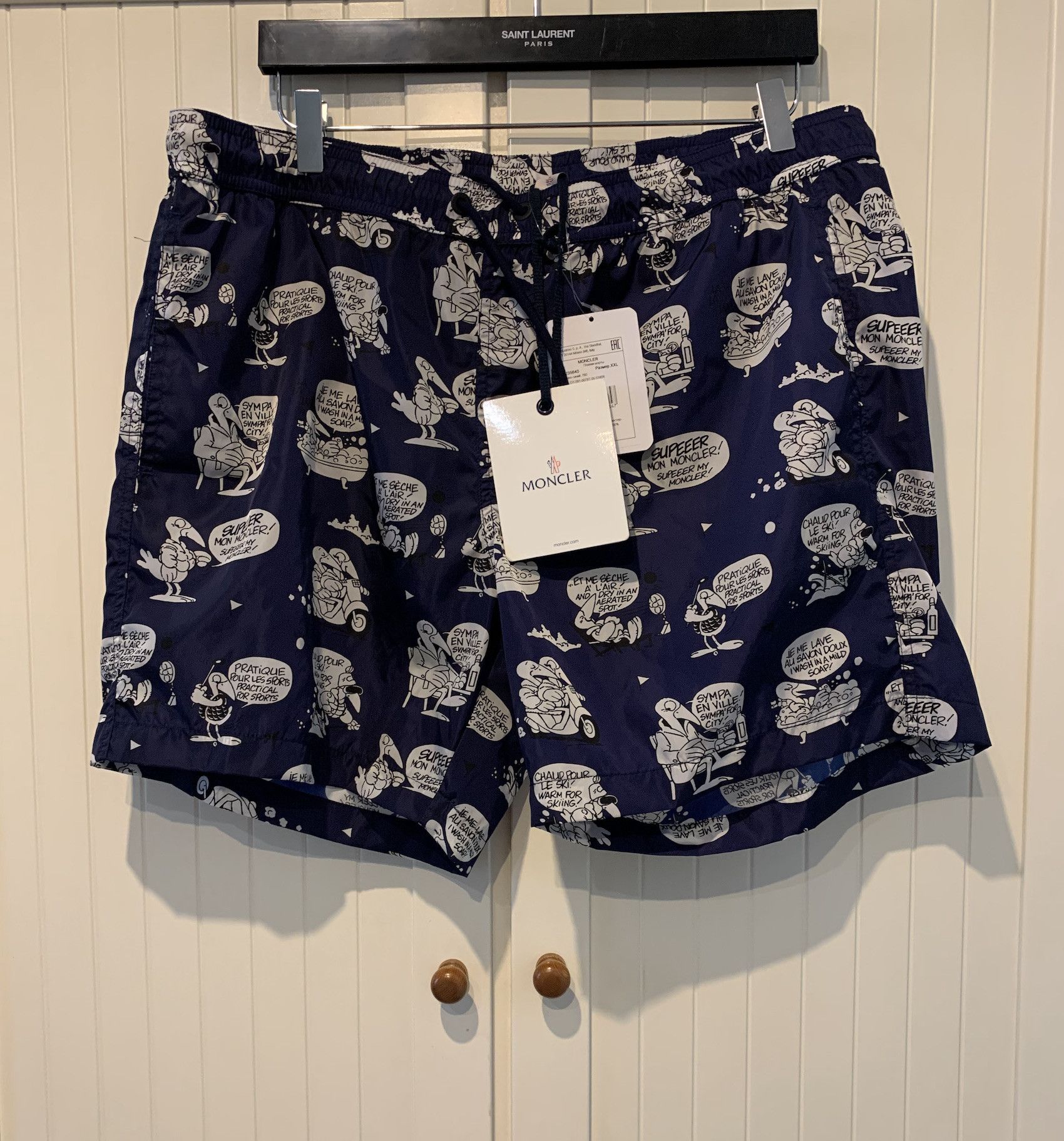 Moncler SS'20 Swim Shorts Cartoon Print | Grailed