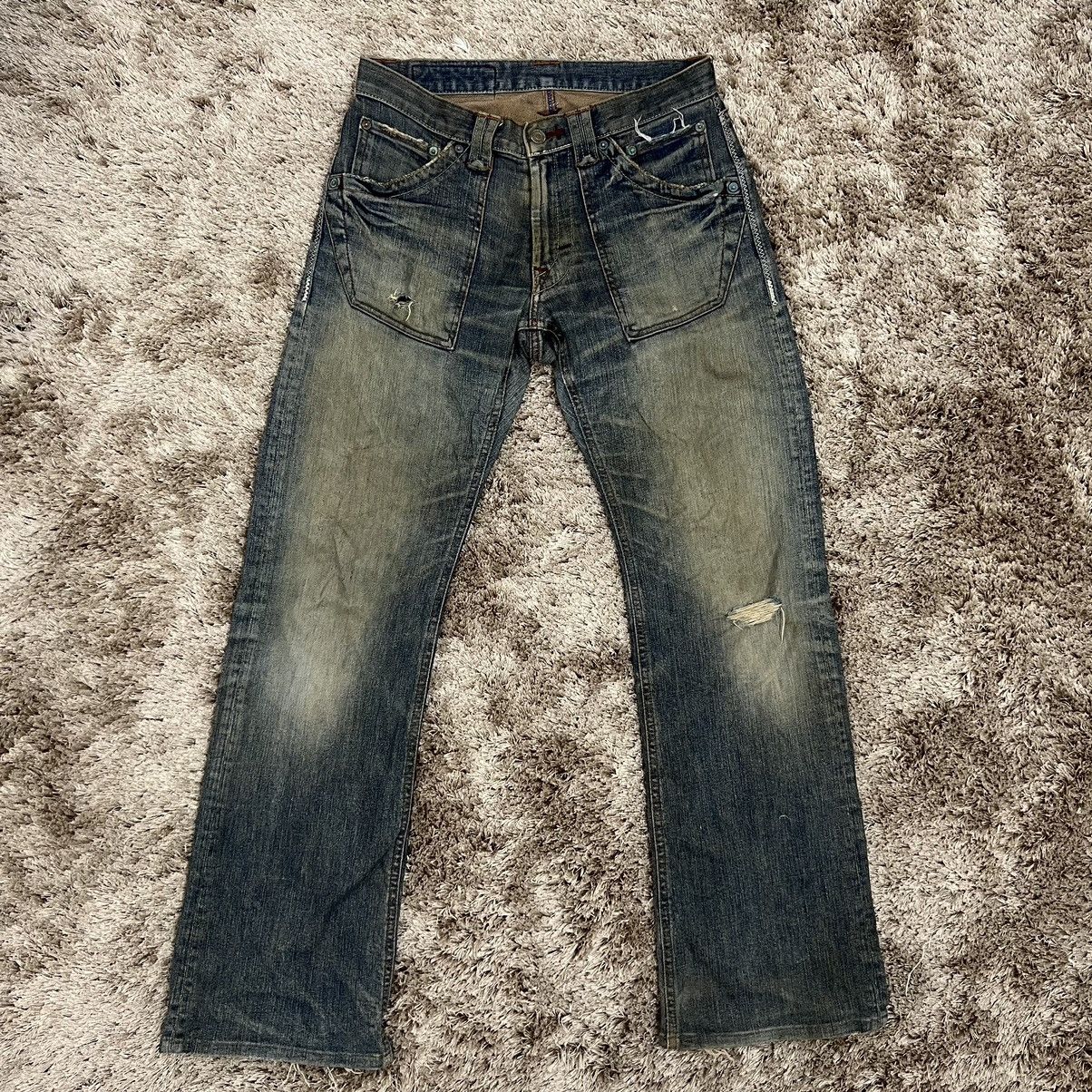 Japanese Brand × Streetwear × Vintage Blueway Distressed Jeans Blue Way ...