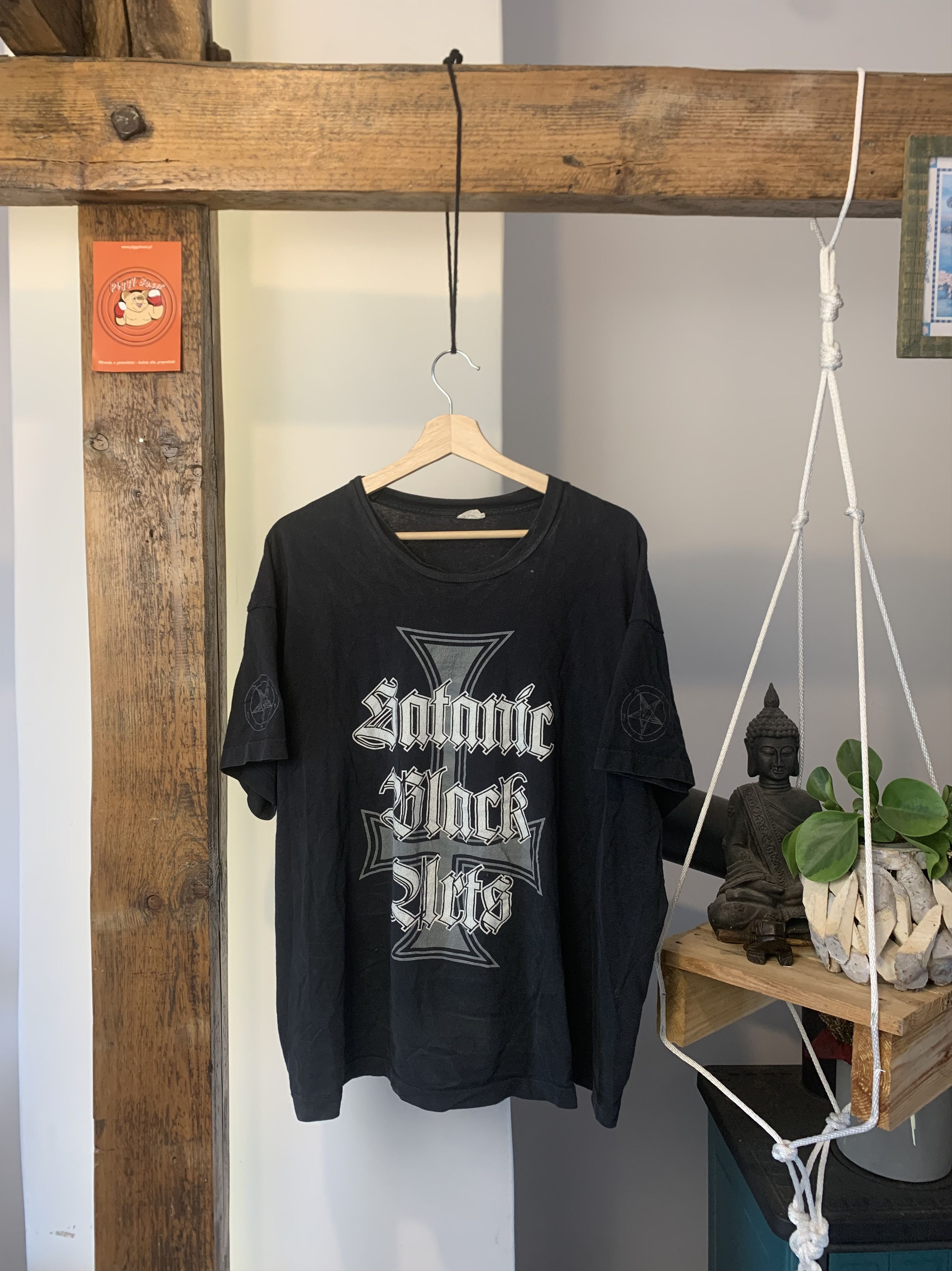 Band Tees × Rock T Shirt × Vintage 90s Metal Band Baphomet Satanic ...