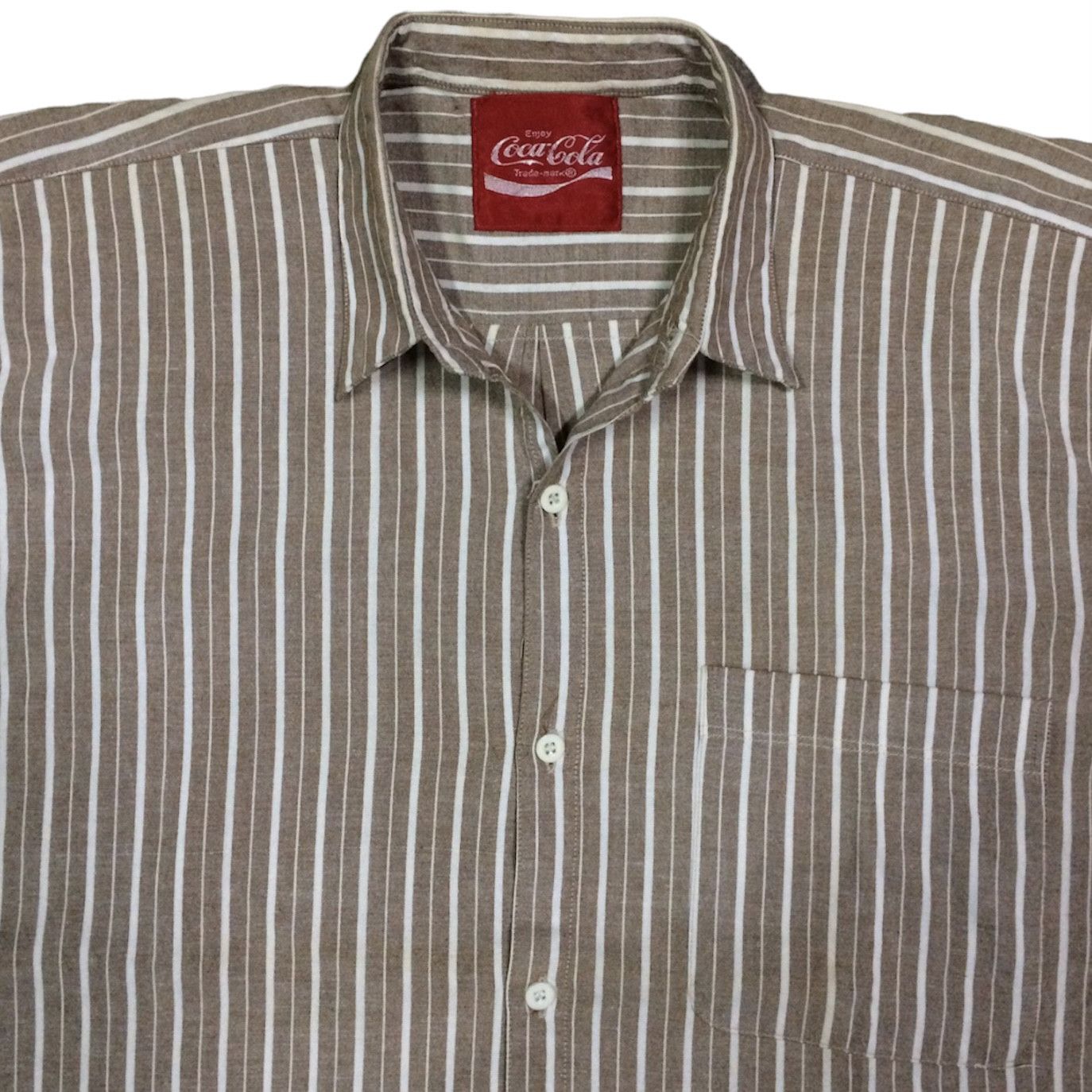 Vintage vintage 90s coca cola stripes shirt | Grailed