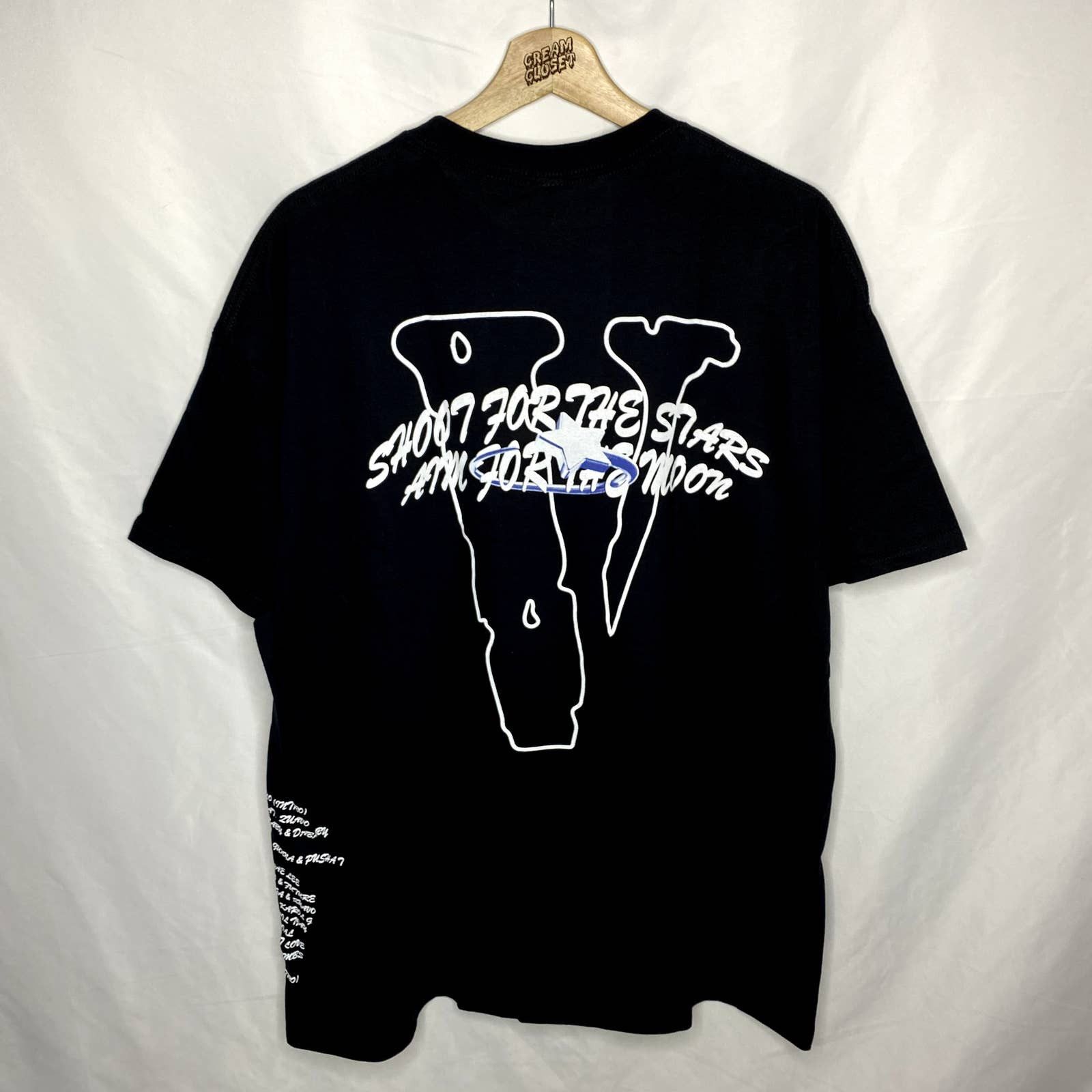 Vlone VLONE Pop Smoke Shoot for the Stars Tracklist Tour Merch Tee ...