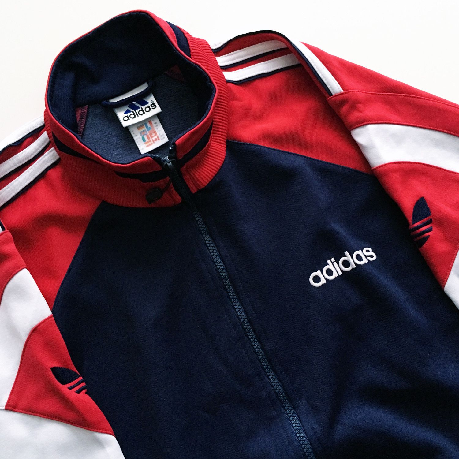 Adidas Originals Vintage Track top Rare Red White Navy | Grailed