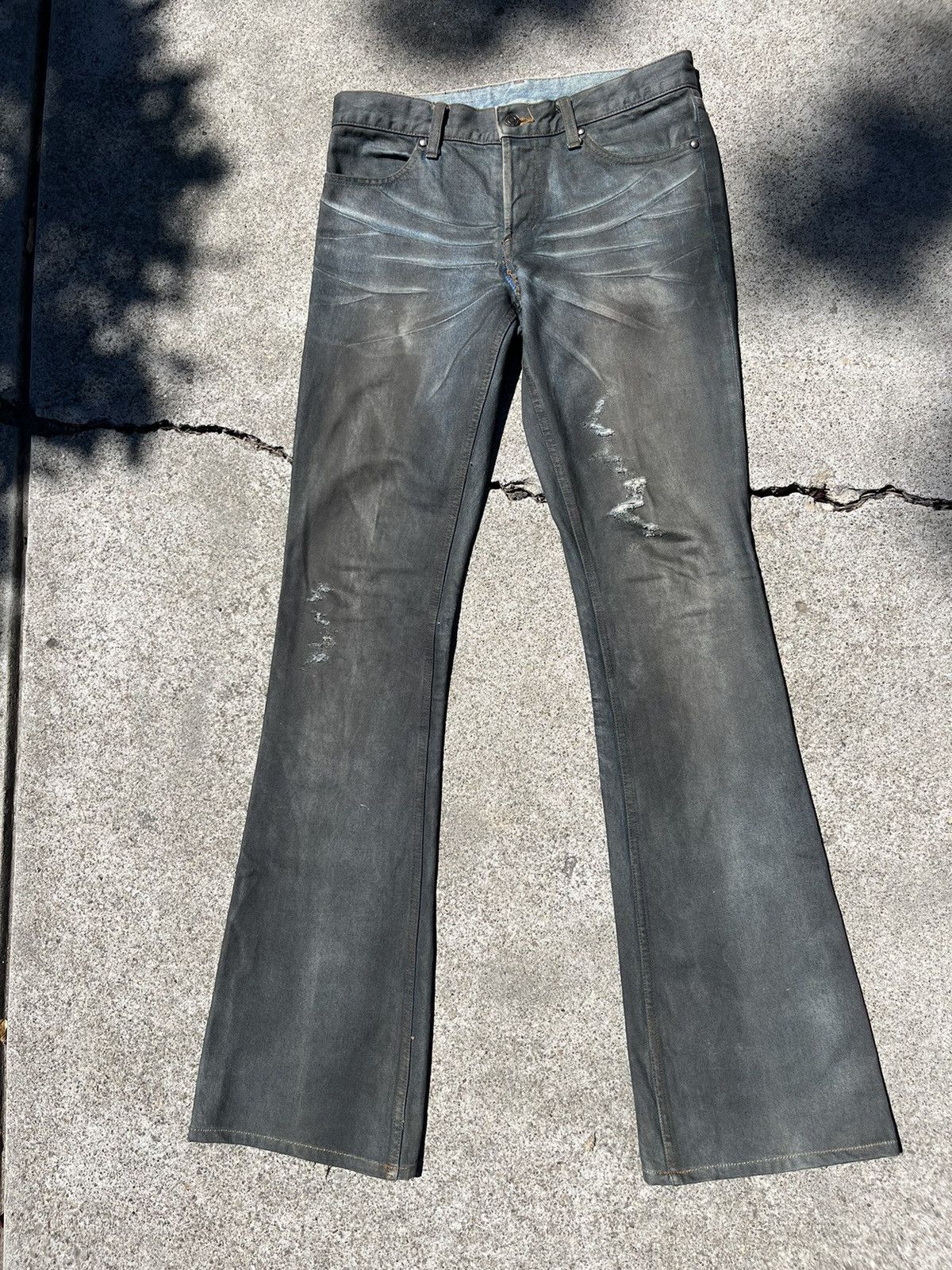 Shellac Shellac Mud Wash Flared Denim | Grailed