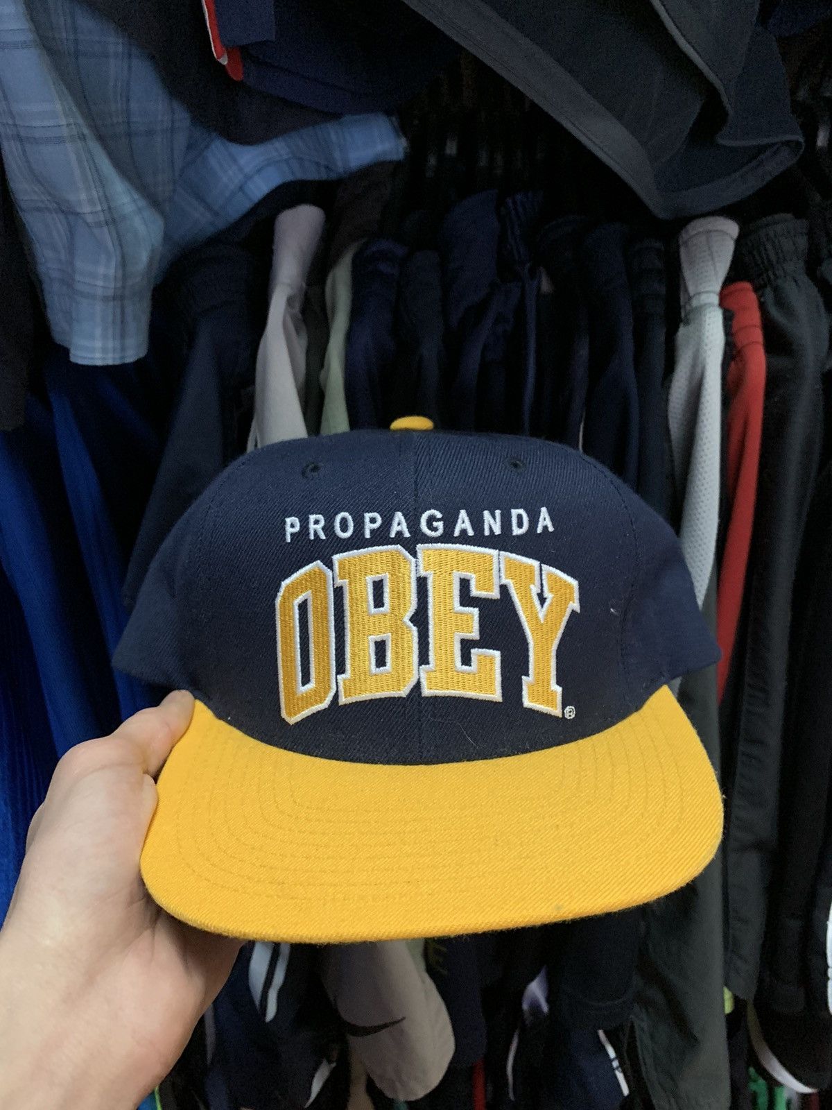 Vintage Obey Propaganda cap streetwear big logo style | Grailed