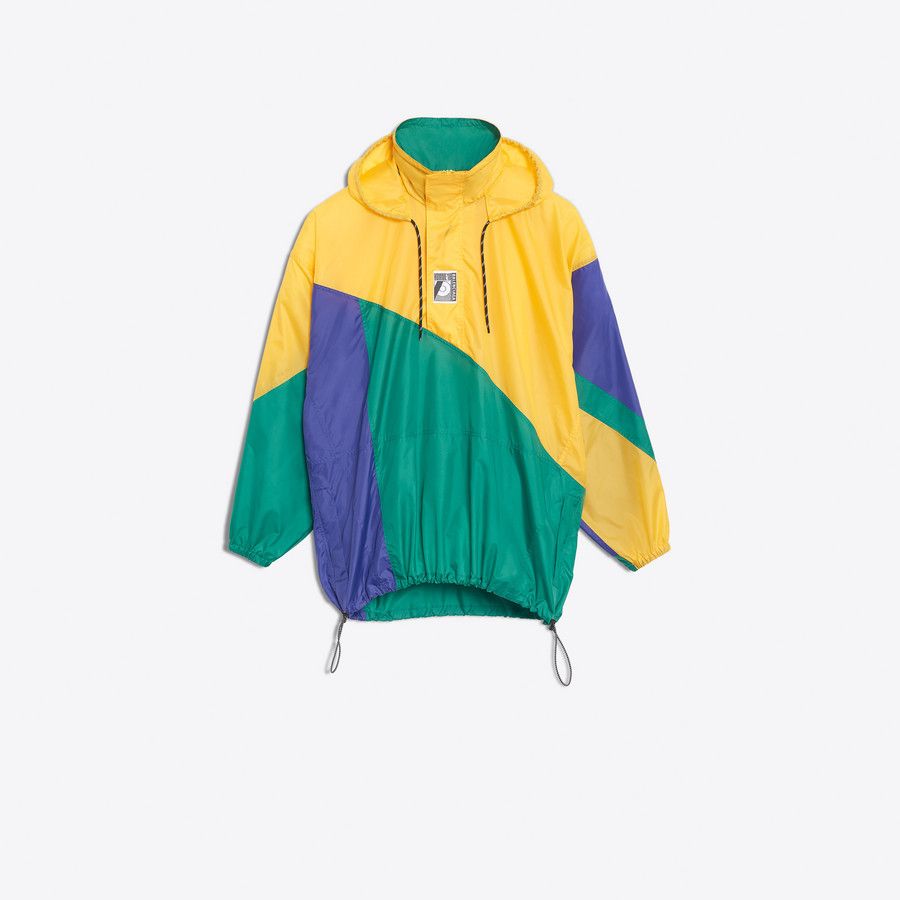Balenciaga 80s Multimaterial Technical Windbreaker in Multicolor | Grailed