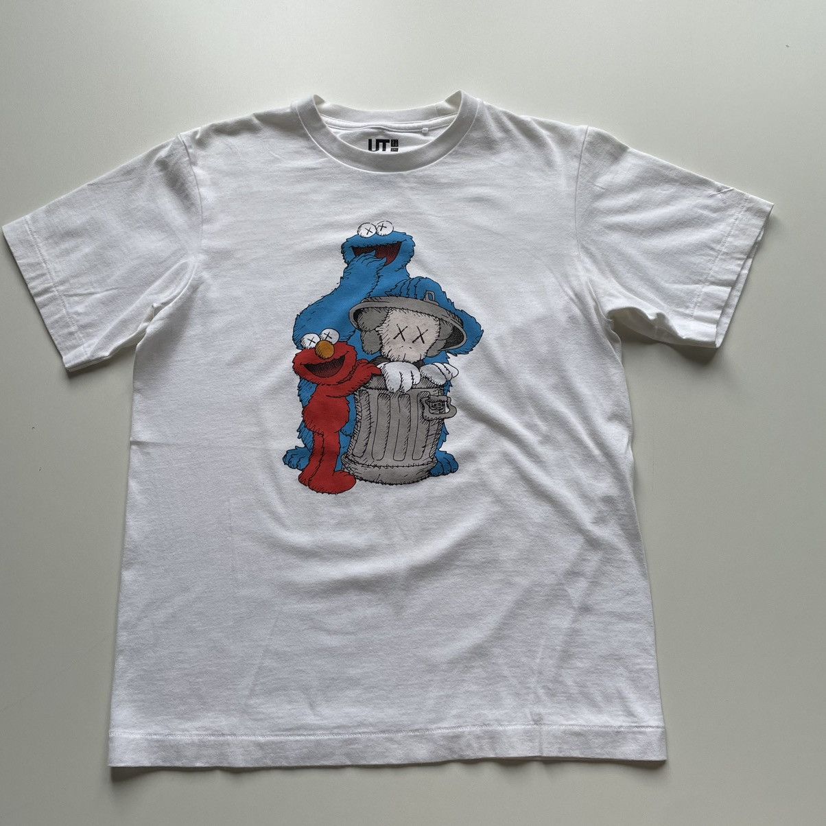 Kaws × Streetwear × Vintage Vintage 2000s Kaws Sesame Street Cartoon Uniqlo T Shirt XS | Grailed