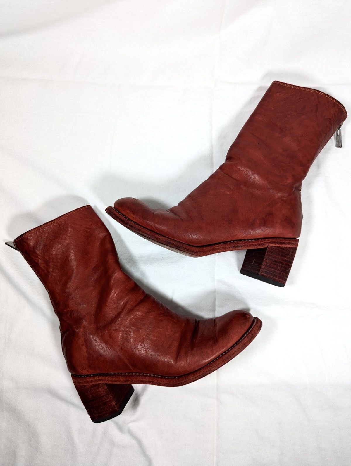 Guidi Red Backzip Guidis | Grailed