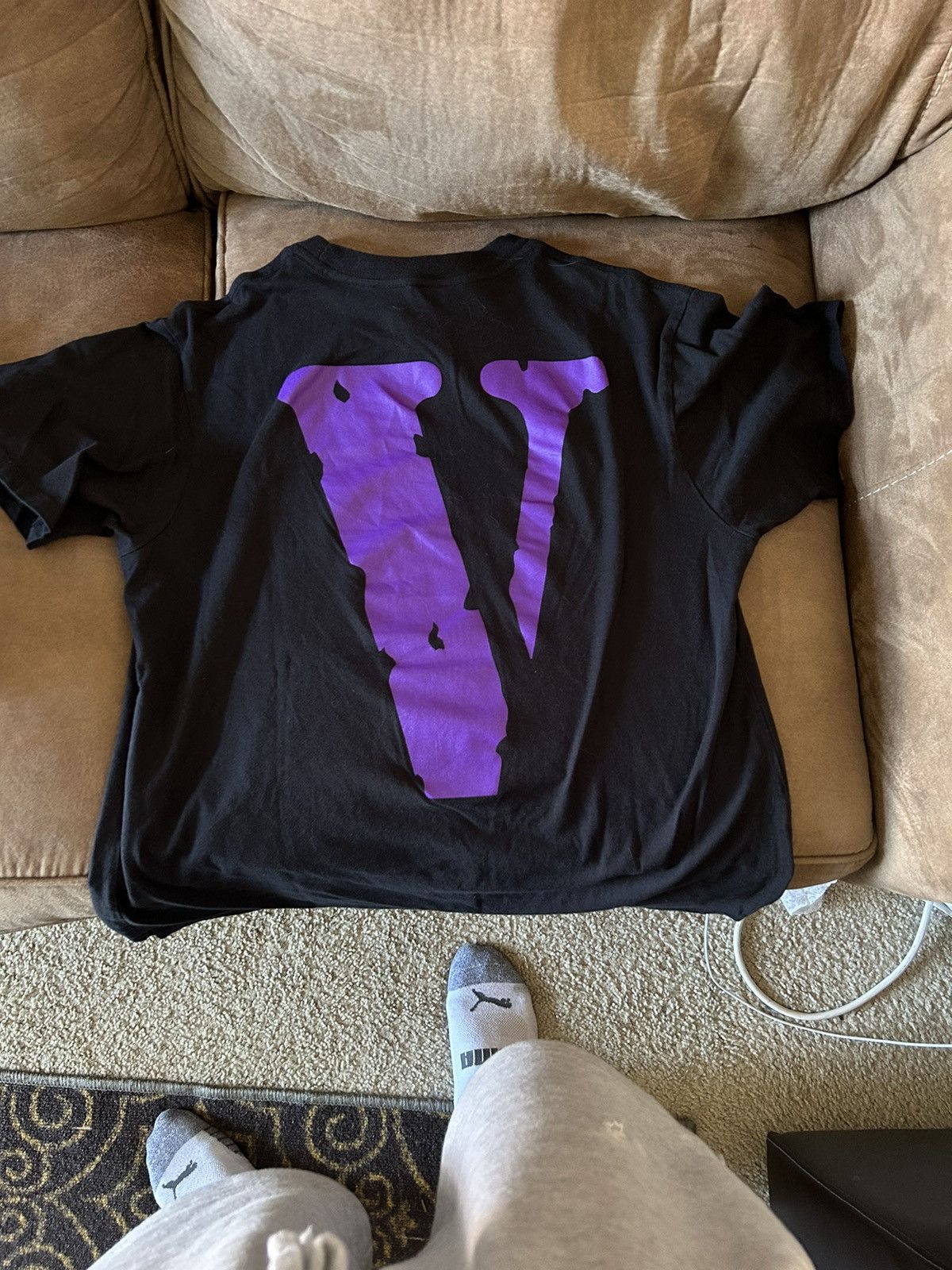 Vlone Vlone Friends T-Shirt Black/Purple | Grailed