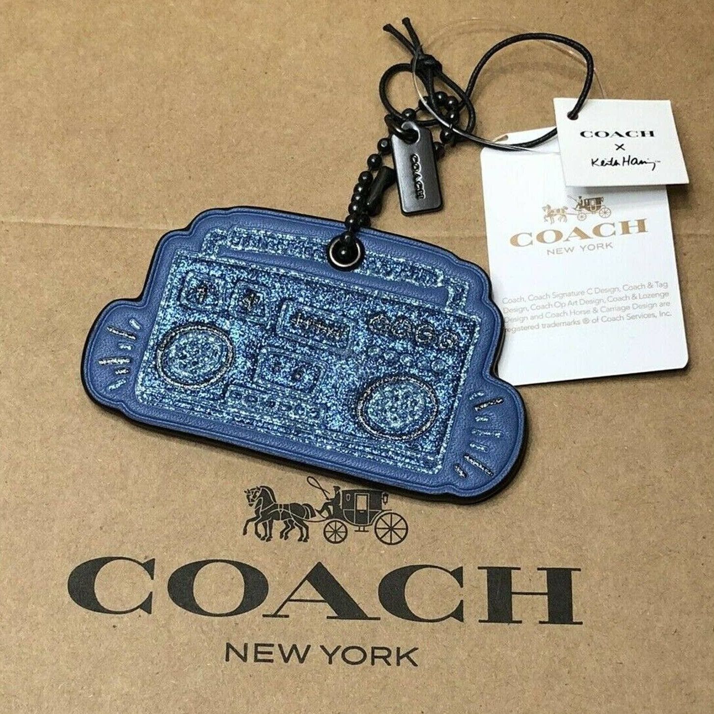 Coach Coach Keith Haring Key Chain Boom Box Radio Hang Tag Purse | Grailed