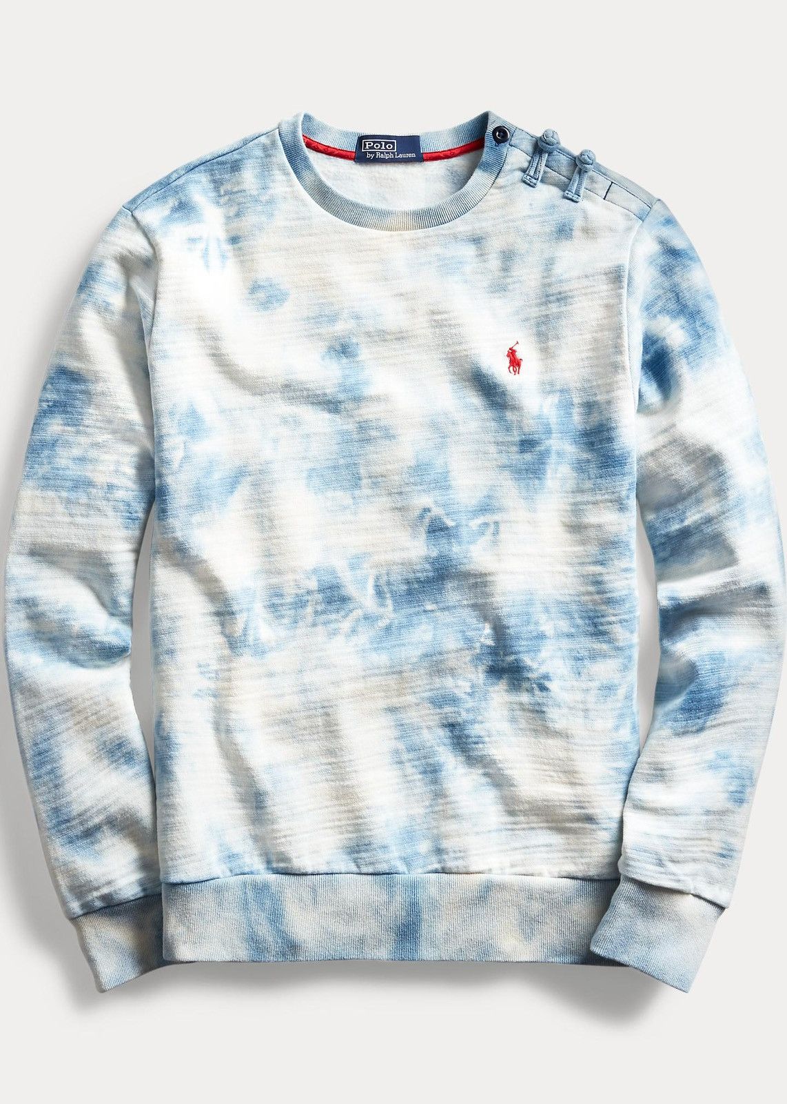 Polo Ralph Lauren SHiBORi iNDiGO DYE FROG KNOT CLOSURE CREWNECK ...