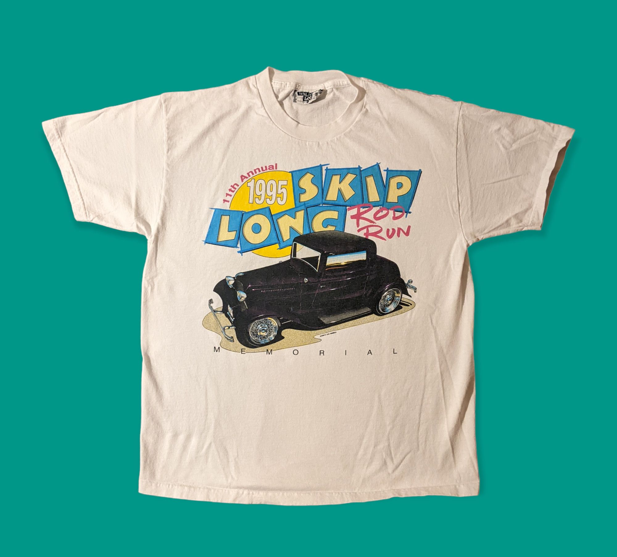 Vintage Vintage 90s 11th Annual 1995 Skip Long Rod Run Car T-shirt ...