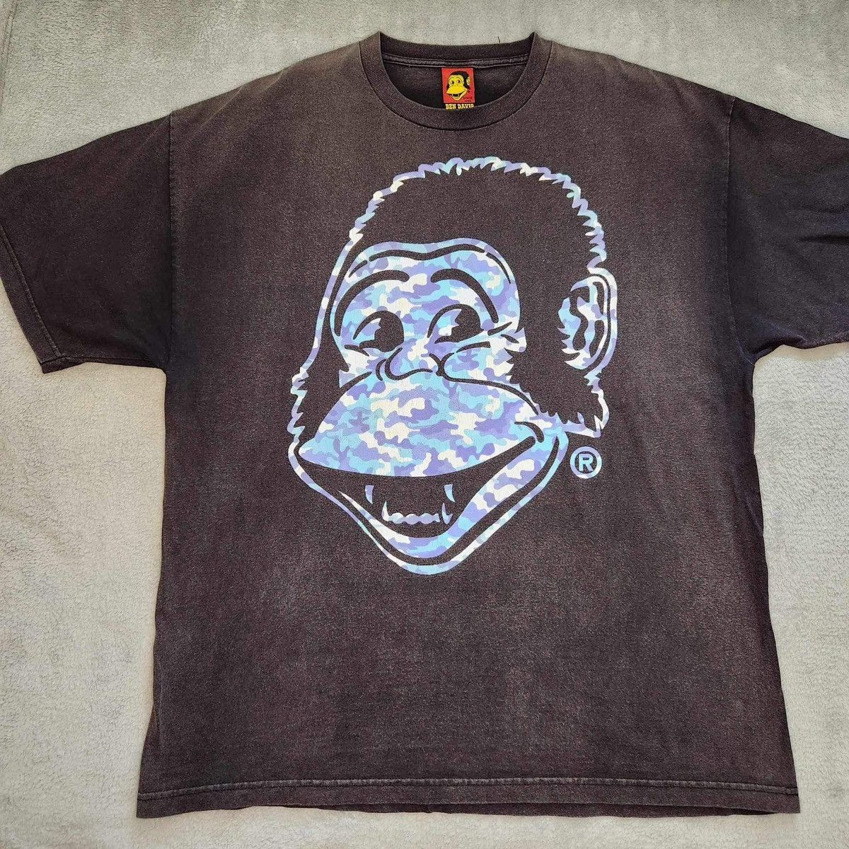 Vintage Ben Davis Shirt Adult 2XL Black Funky Monkey Camo Logo Y2K ...