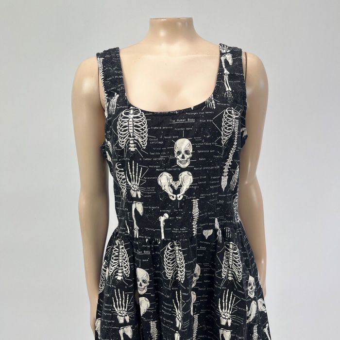 Bones Folter Dress Large Anatomically Correct Skeleton Bones ModCloth ...
