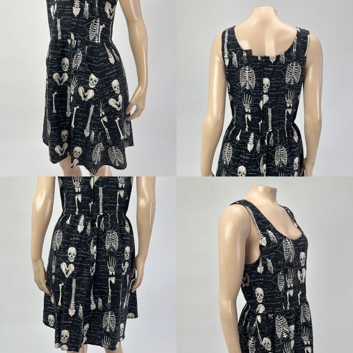 Bones Folter Dress Large Anatomically Correct Skeleton Bones ModCloth ...